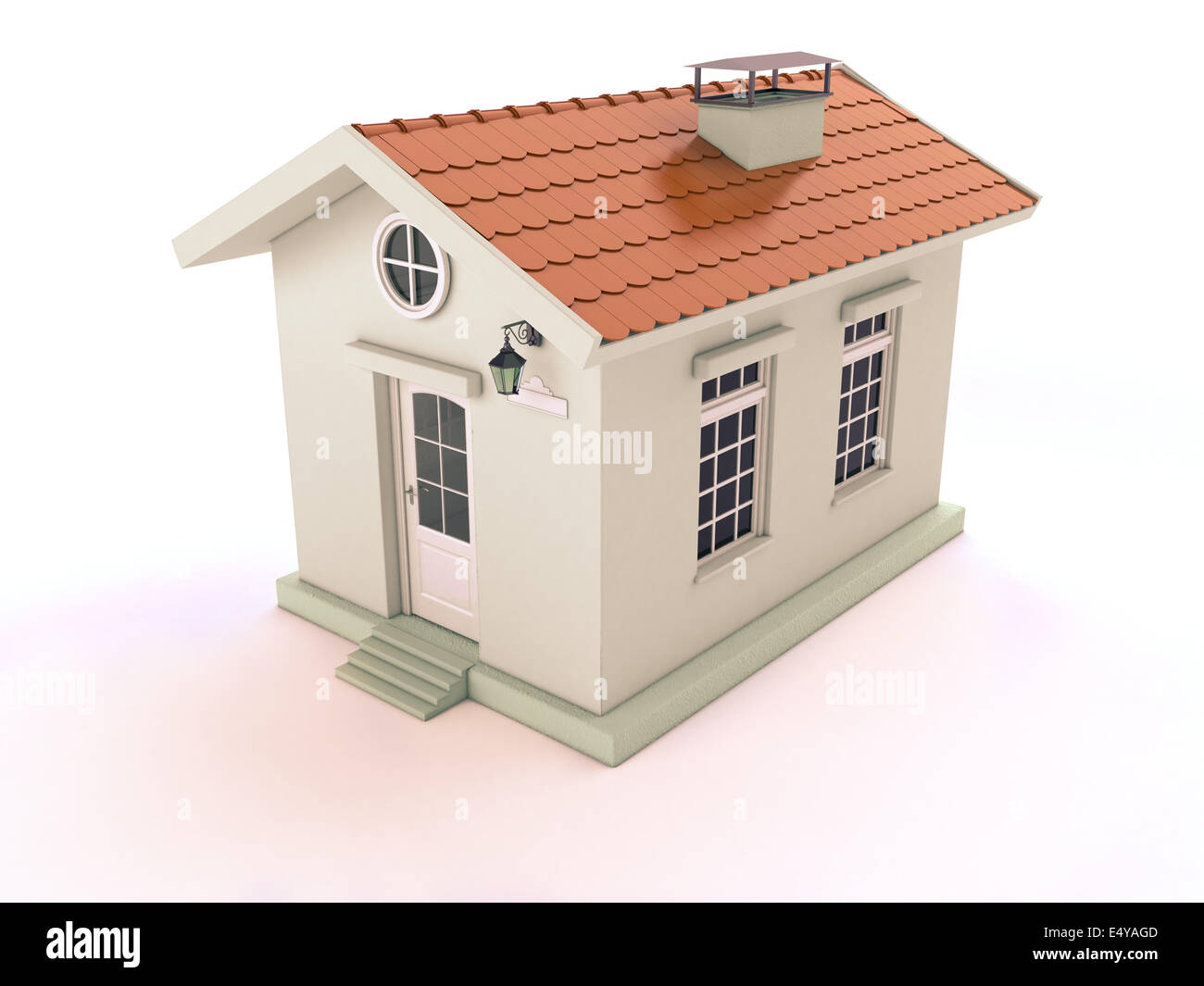 Simple white house Stock Photo - Alamy