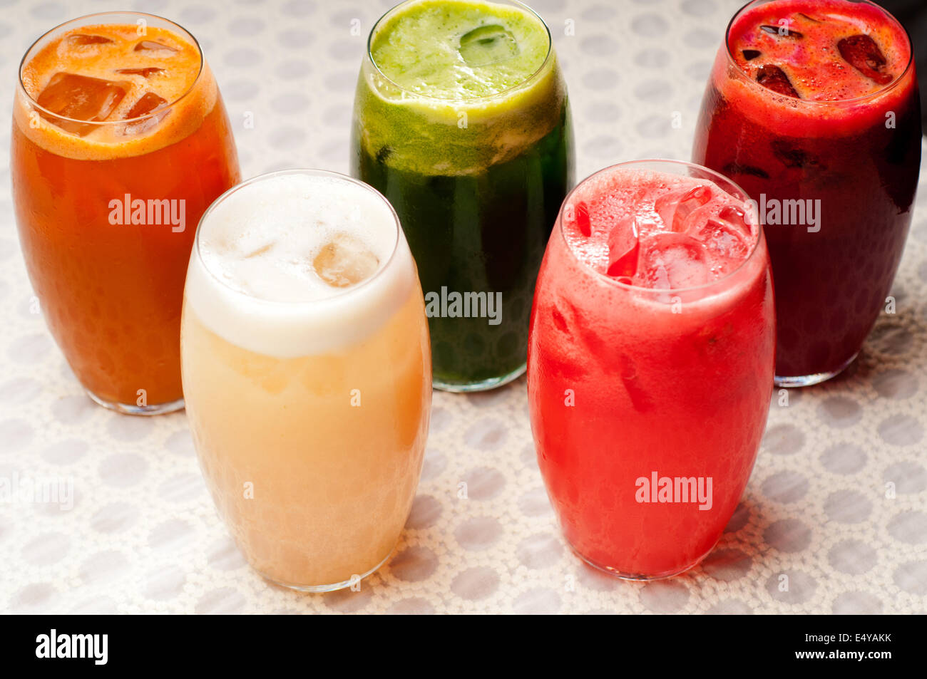 selection of fruits long drinks Stock Photo - Alamy