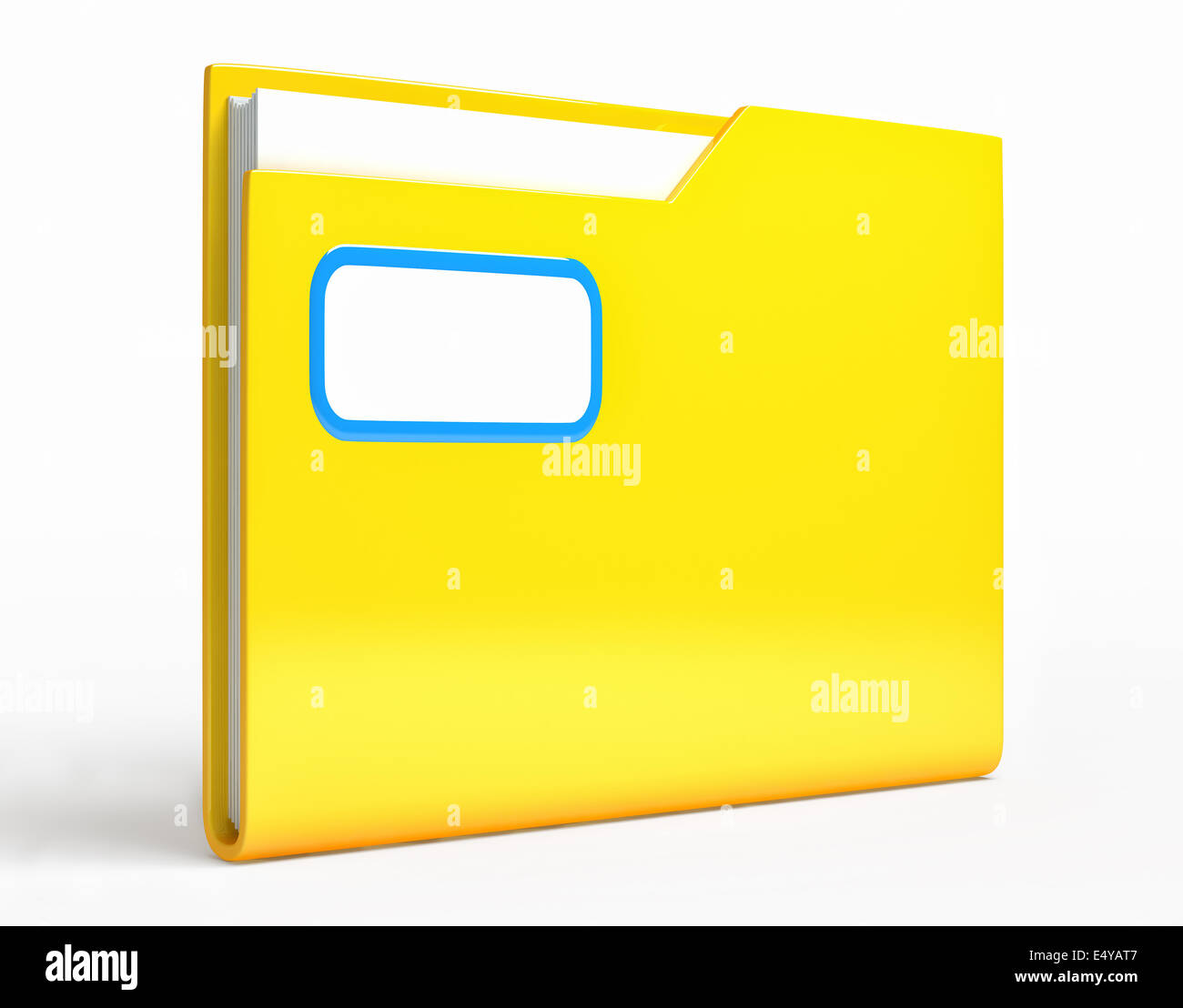 Yellow folder. Isolated on white background Stock Photo - Alamy