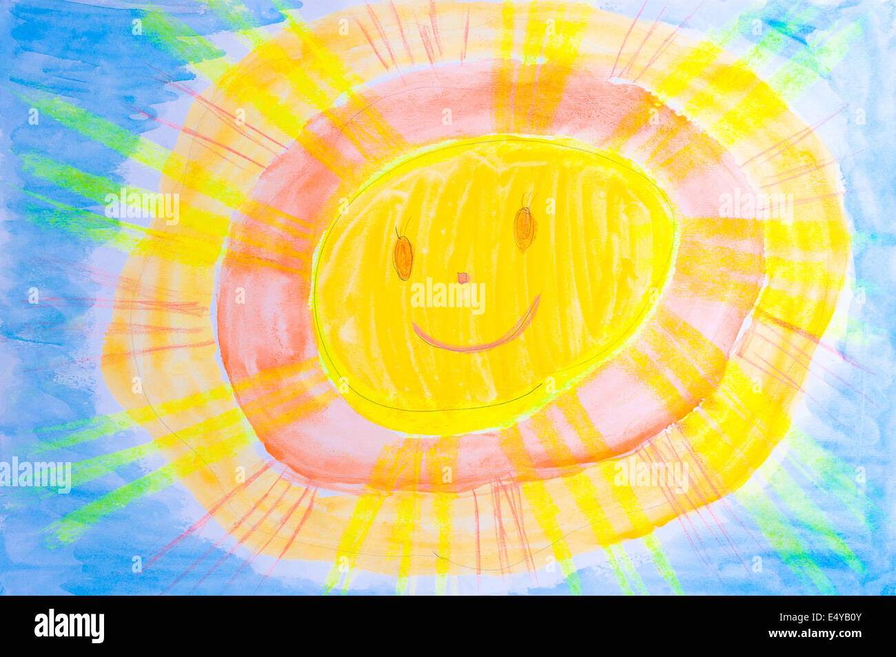 Sun painting watercolor hi-res stock photography and images - Alamy