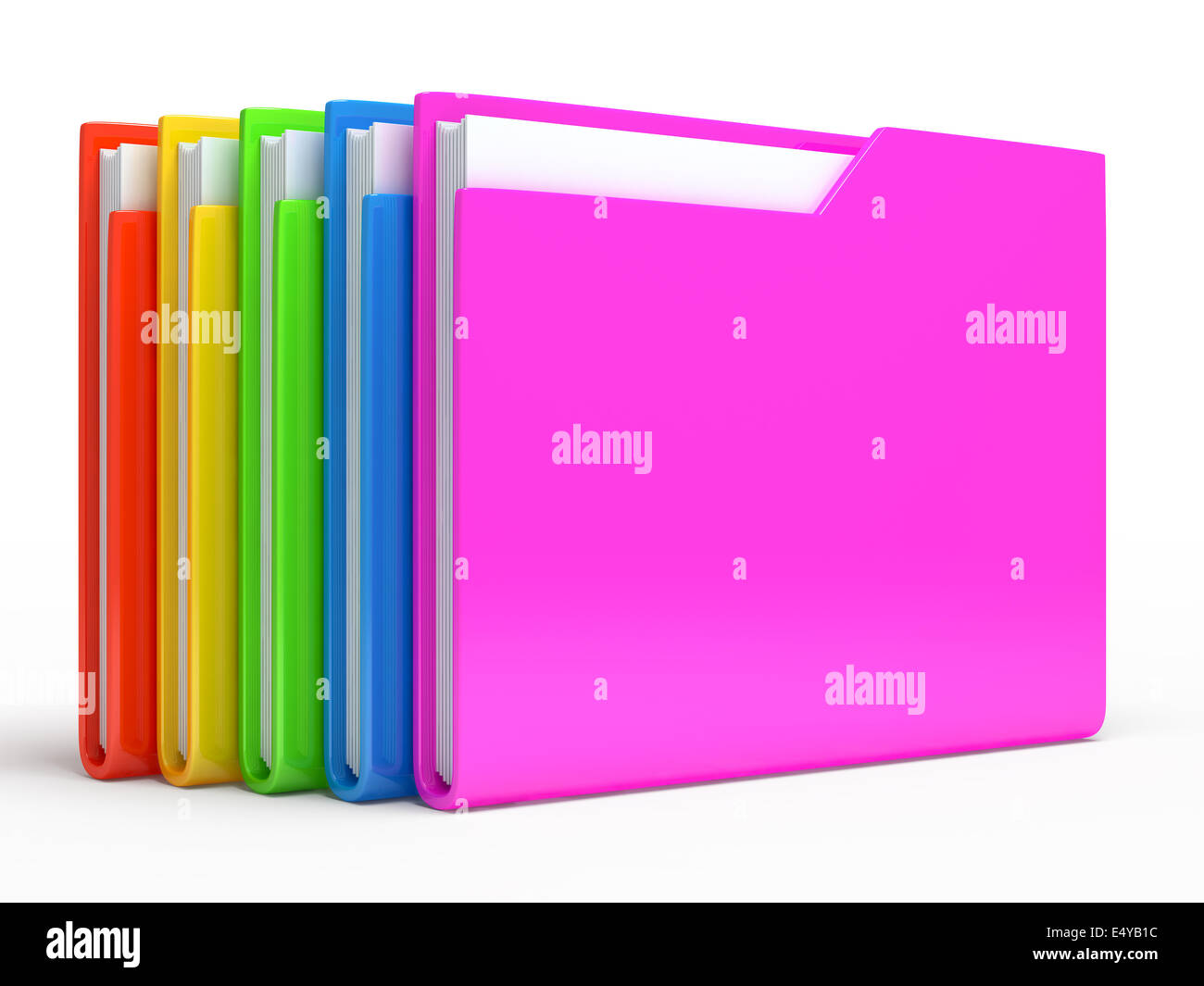 Yellow folder. Isolated on white background Stock Photo - Alamy