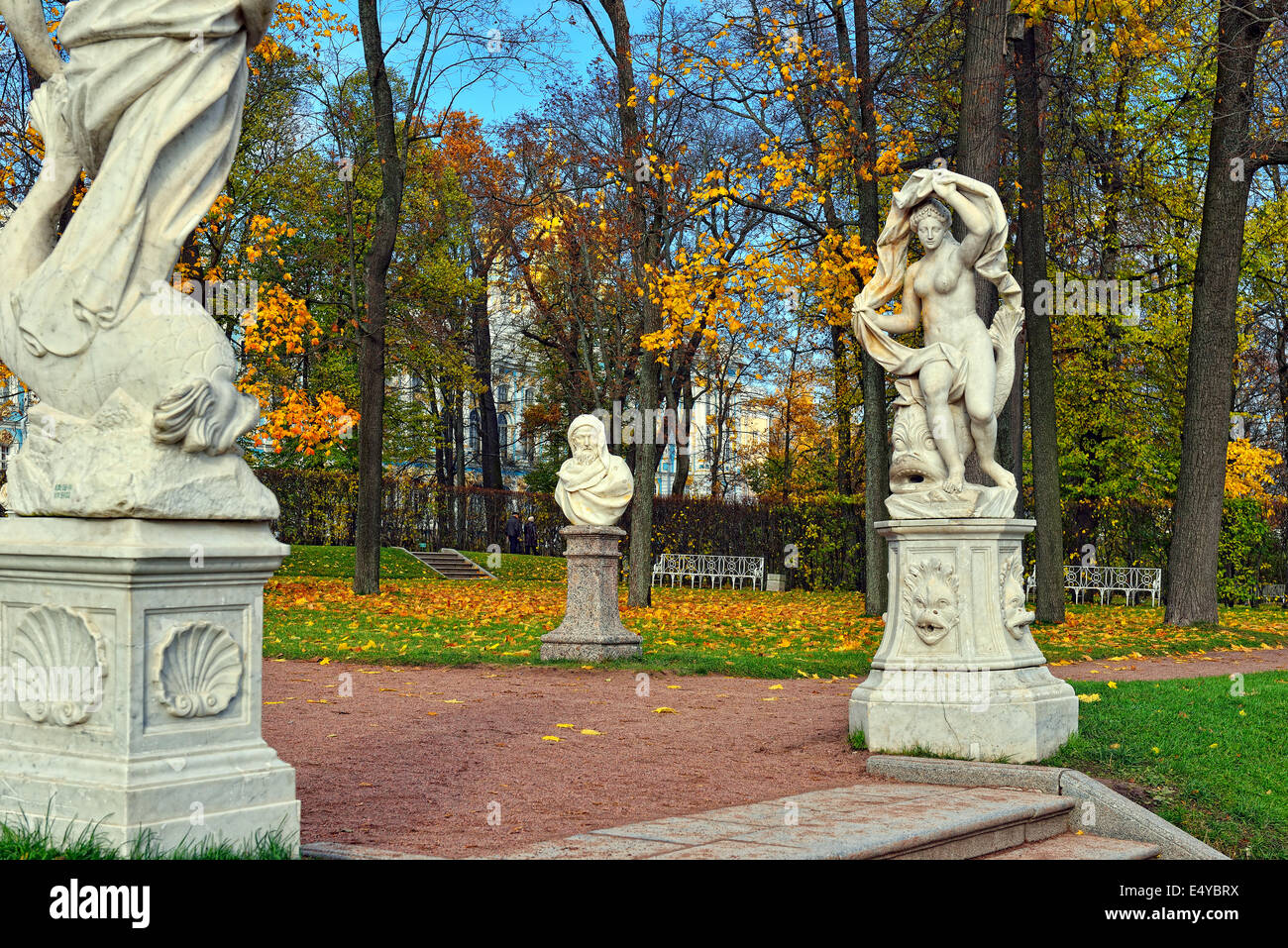 Autumn landscape Catherine park in Pushkin Stock Photo - Alamy