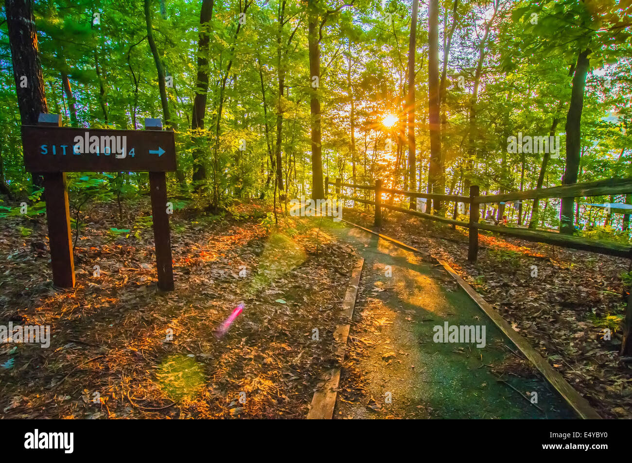 direction sign to camping ground site Stock Photo - Alamy