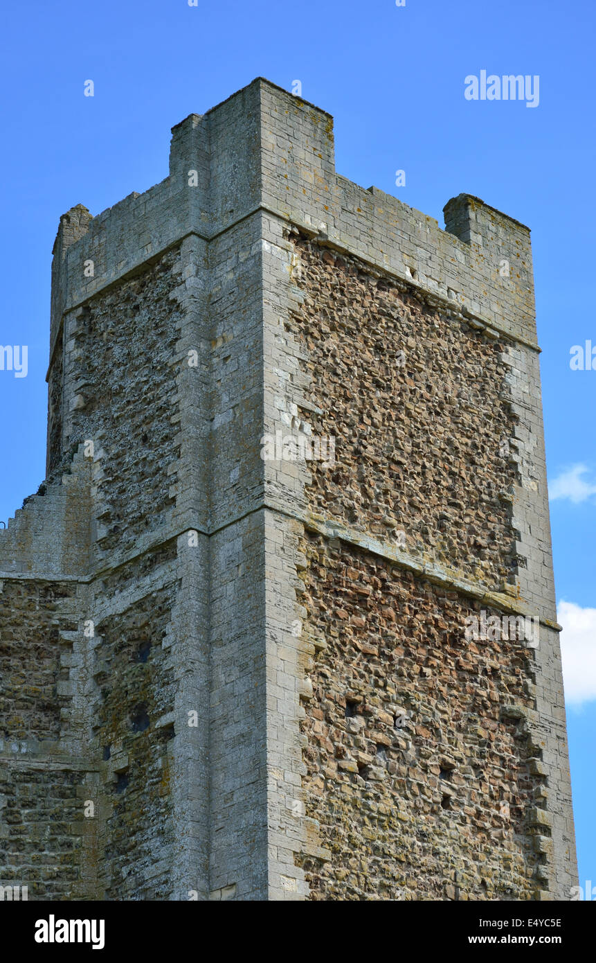 Norman tower detail Stock Photo - Alamy