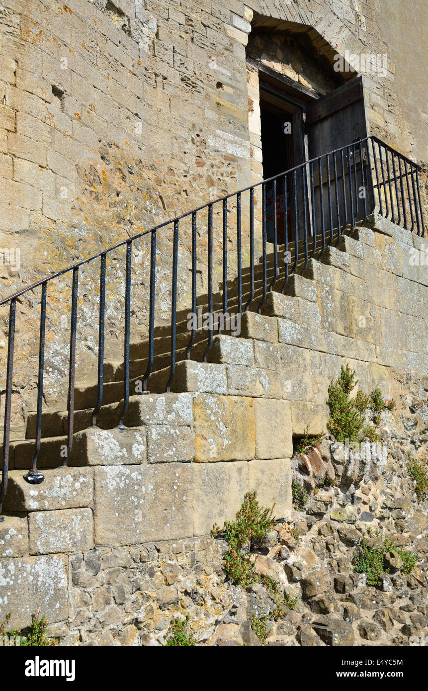 Steps leading to castle Stock Photo - Alamy