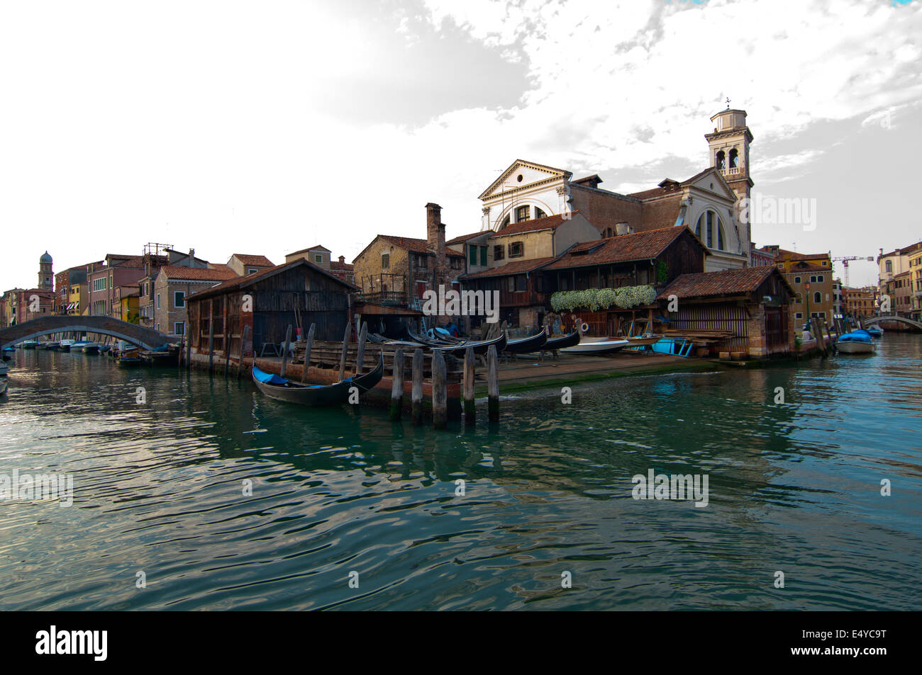 Venice Italy San Trovaso squero view Stock Photo - Alamy