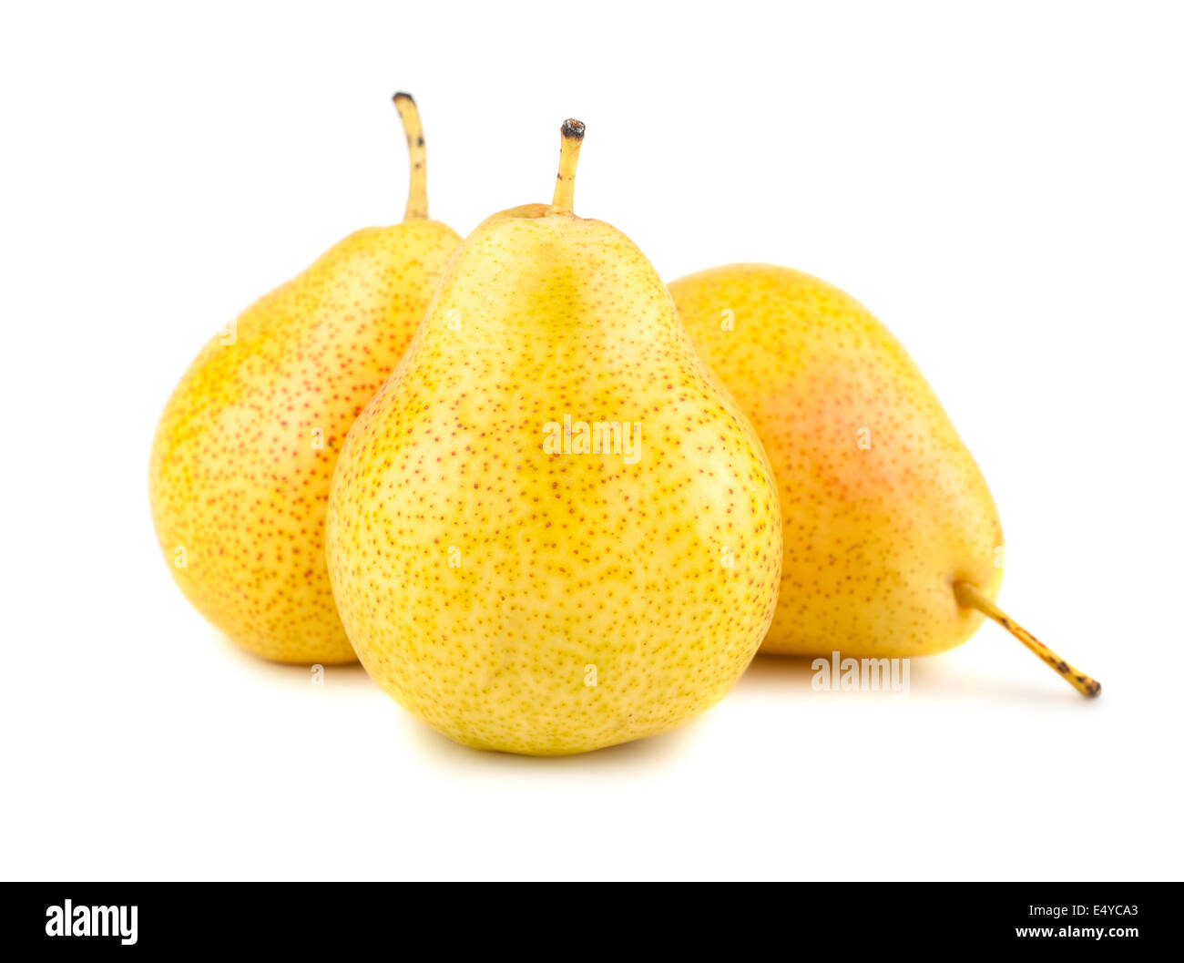 Three ripe yellow pears Stock Photo - Alamy