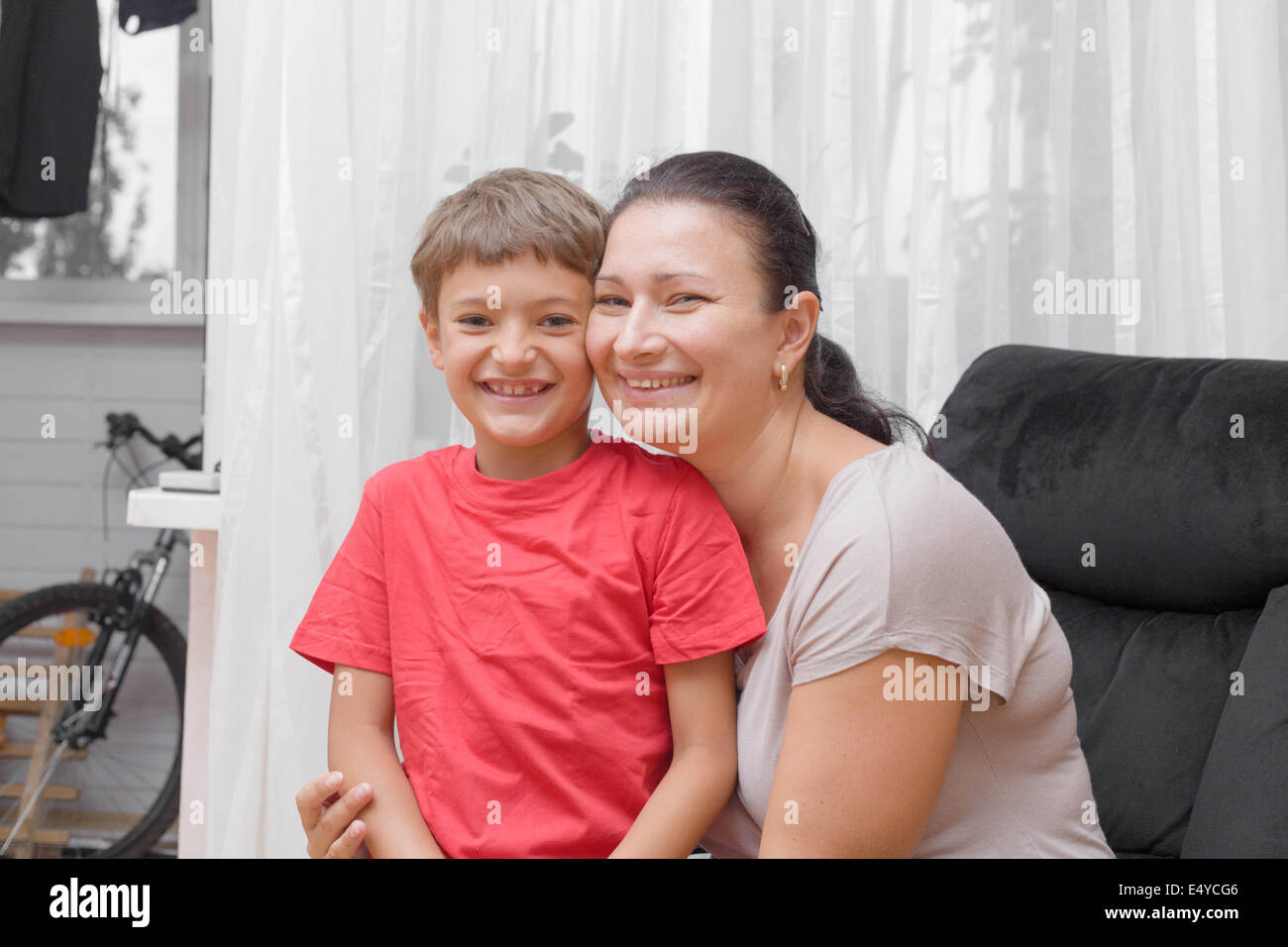 Happy laughing mother son hi-res stock photography and images - Alamy