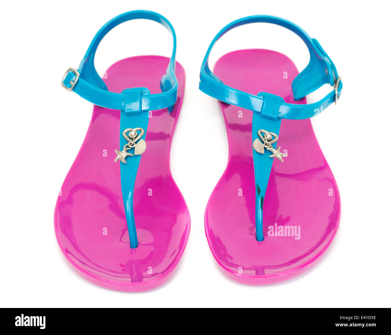 Beach rubber slippers isolated Cut Out Stock Images & Pictures - Alamy