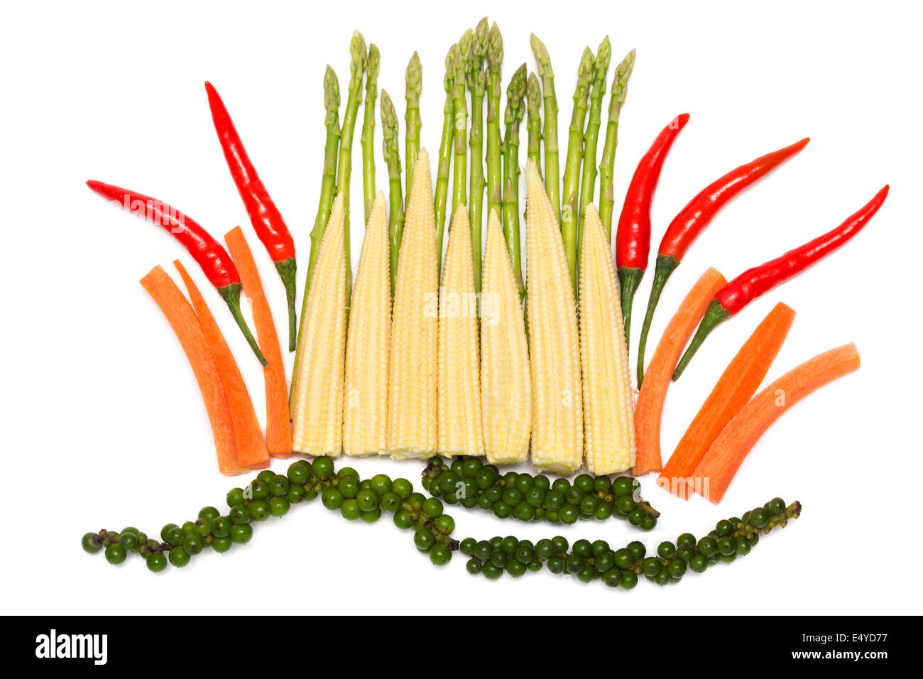 fresh vegetables and spices Stock Photo - Alamy