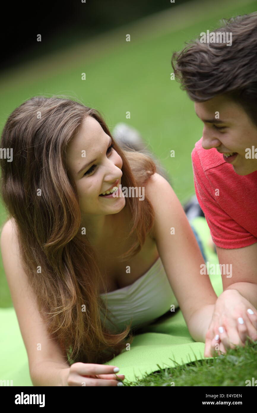 Young teenage girl on a date Stock Photo - Alamy