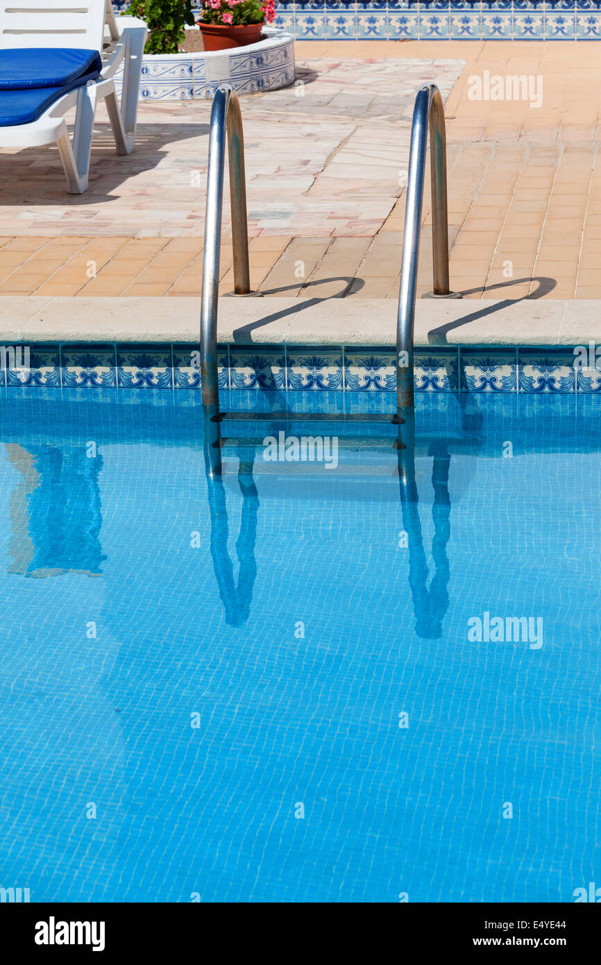 Ladder in the swimming pool Stock Photo - Alamy