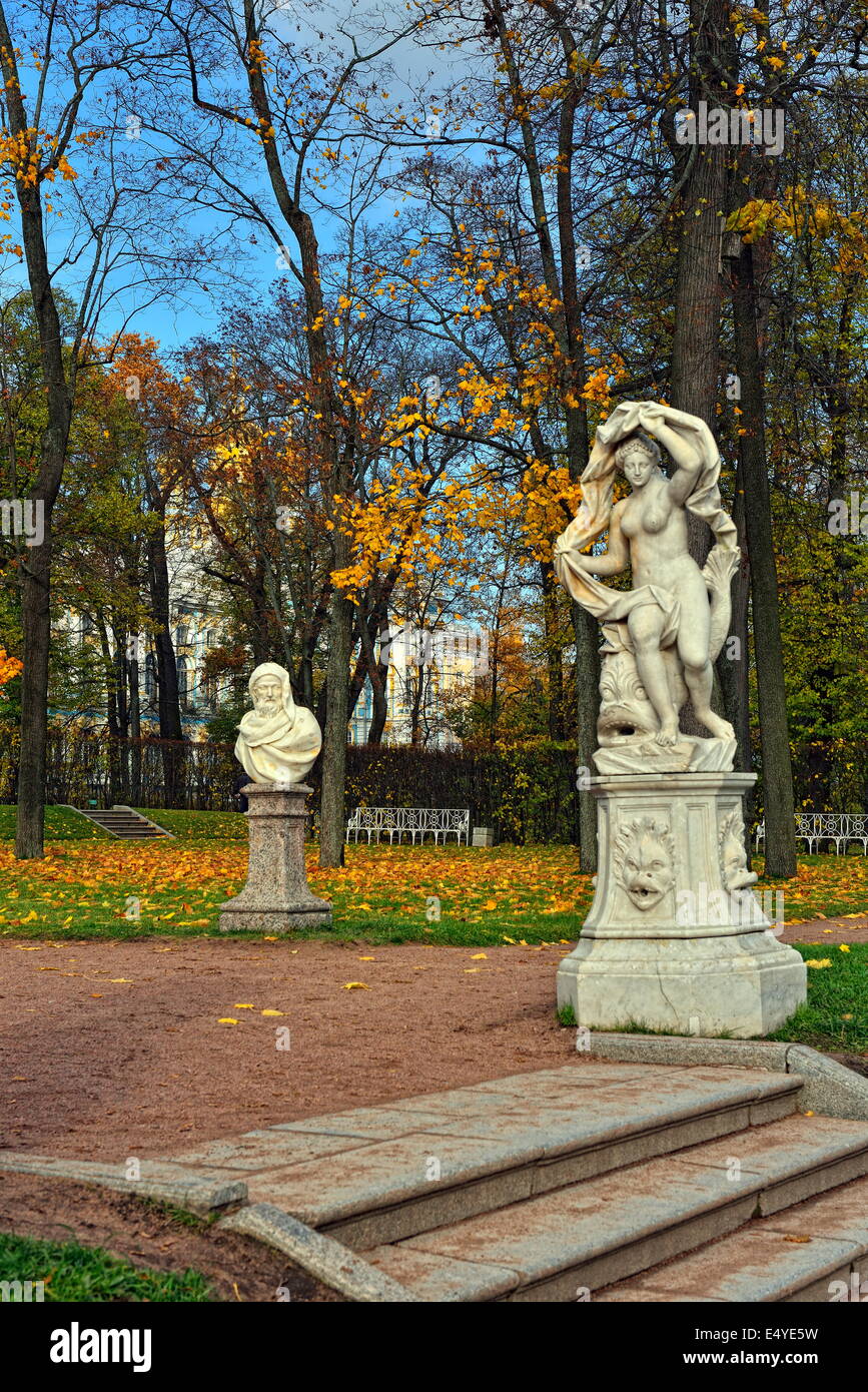 Autumn landscape Catherine park in Pushkin Stock Photo - Alamy