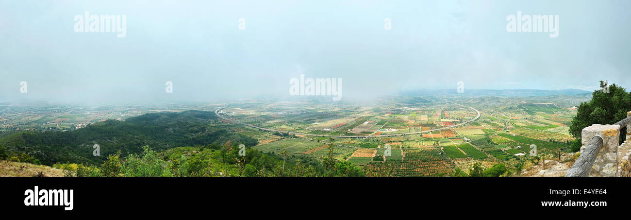 View from the mointain in Spain Stock Photo - Alamy