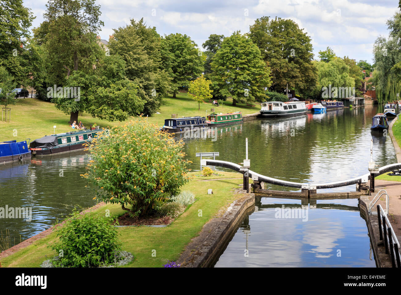 city of cambridge river cam lock england uk gb Stock Photo - Alamy