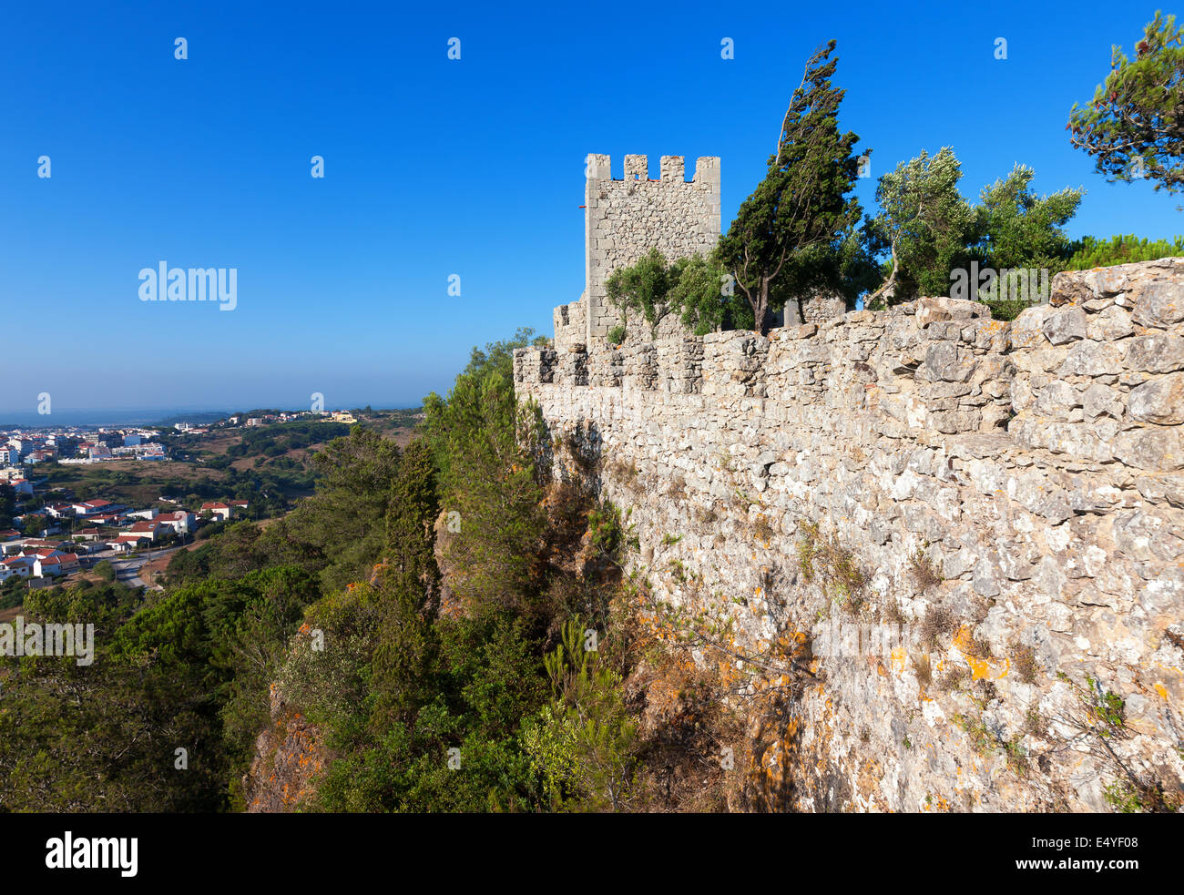 Perimeter fortified stone wall Stock Photo - Alamy