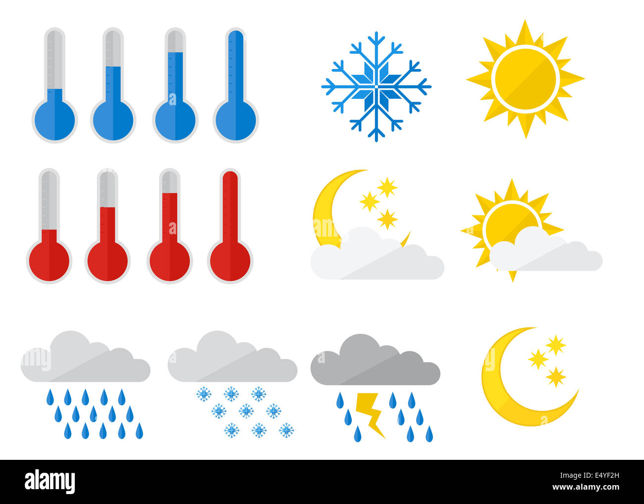 Weather icons hi-res stock photography and images - Alamy