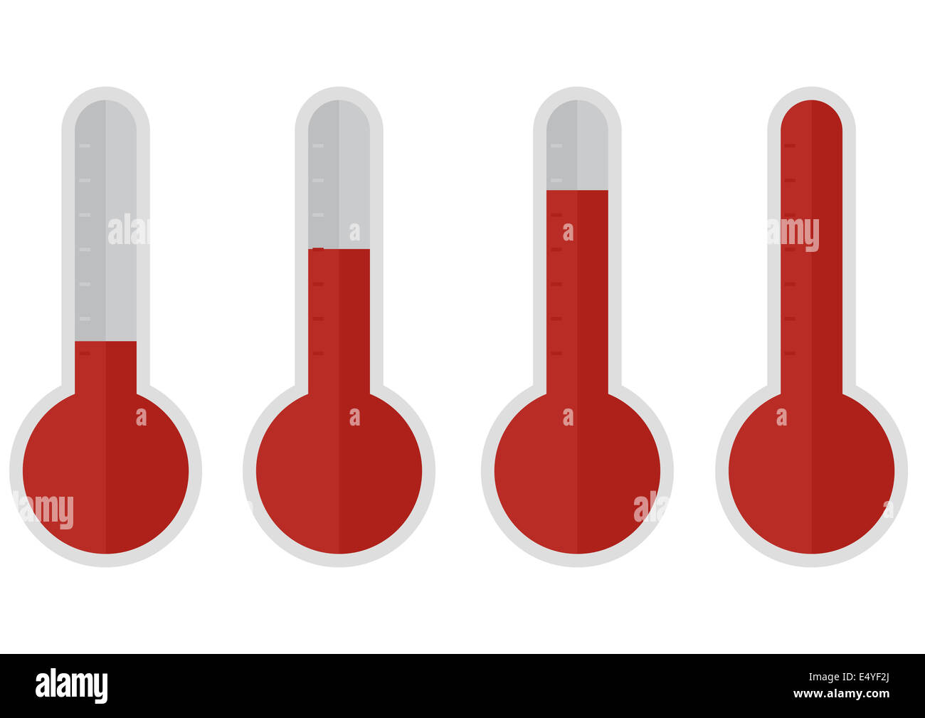 thermometer red flat Stock Photo - Alamy