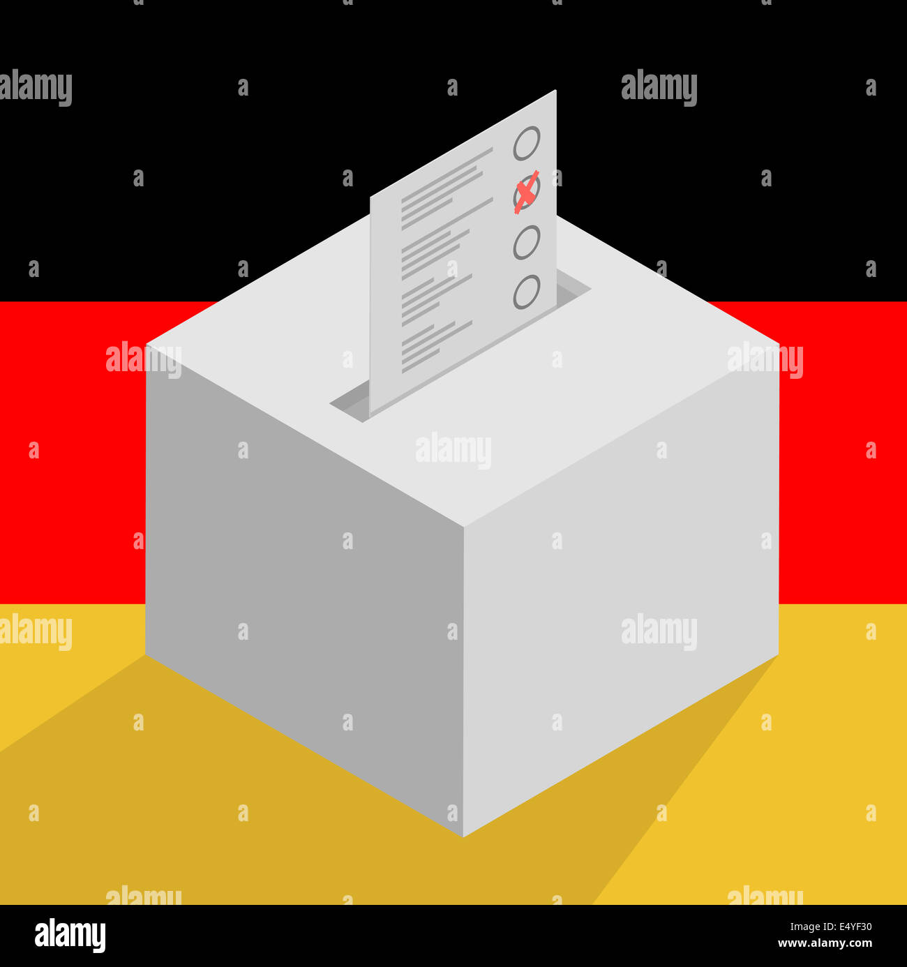 ballot box on german flag Stock Photo - Alamy