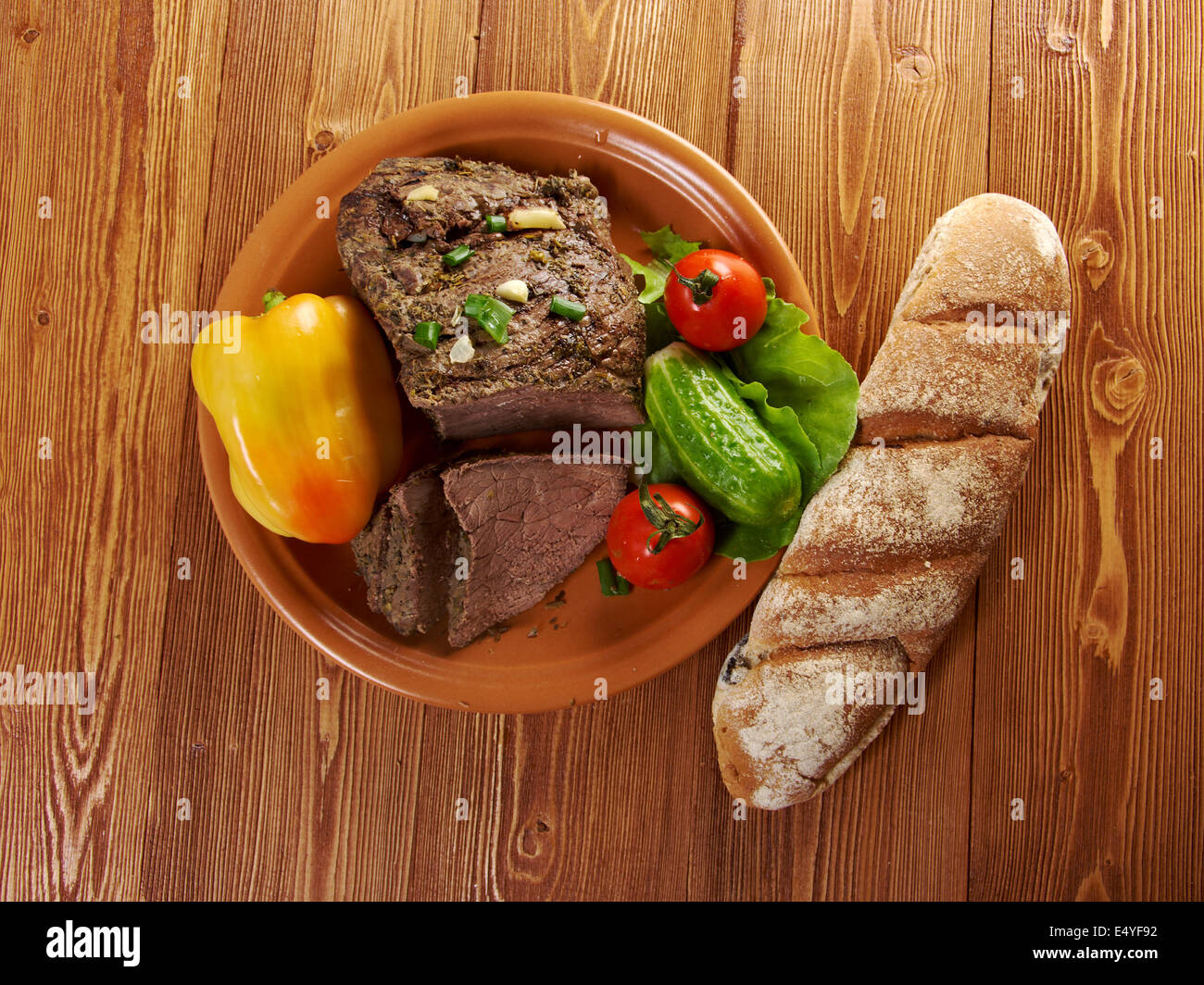roast beef farm-style Stock Photo - Alamy