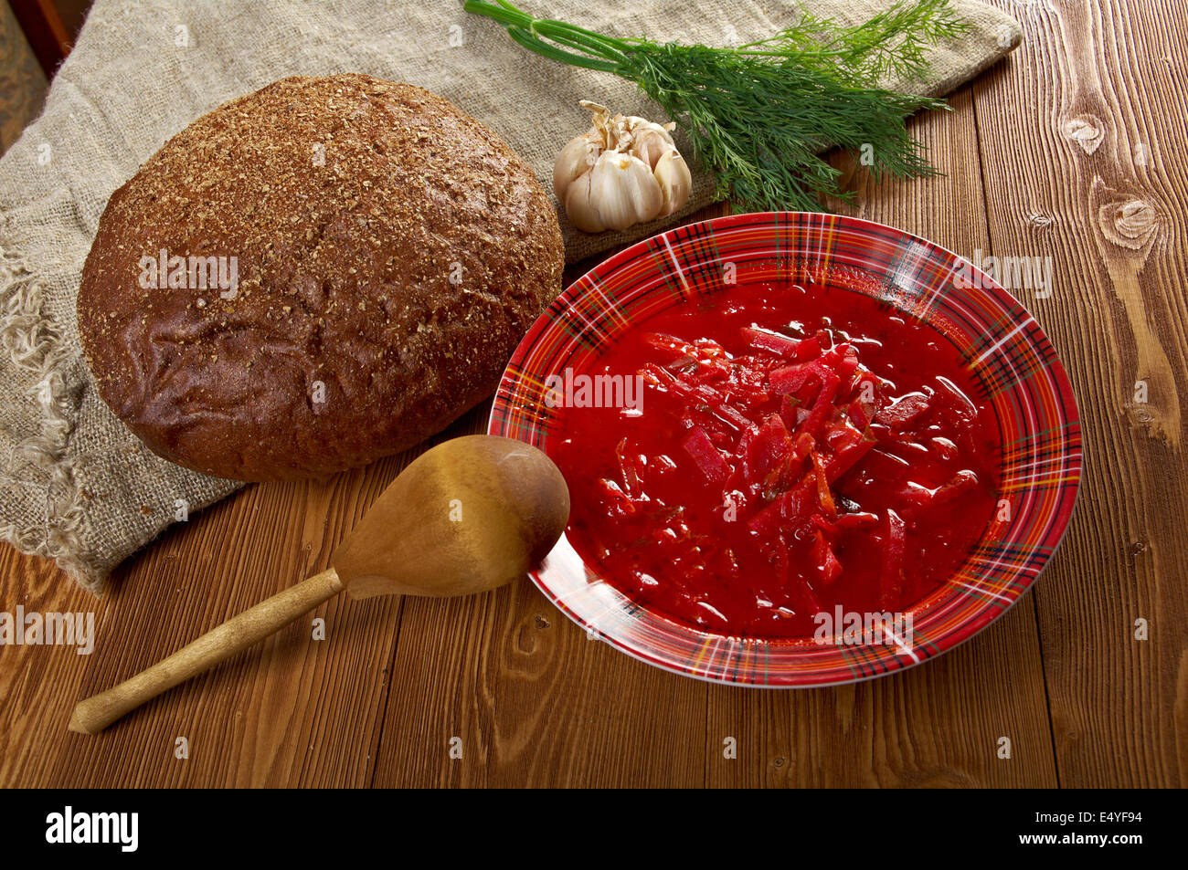 n red-beet soup (borscht Stock Photo - Alamy