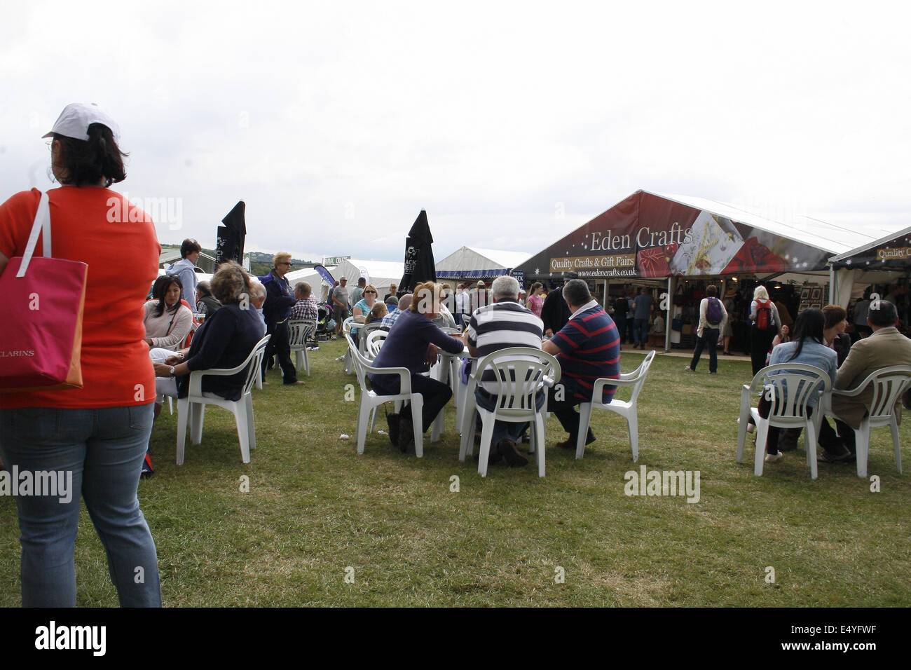 people sitting at Great Yorkshire Show, Harrogate, Yorkshire, UK Stock ...