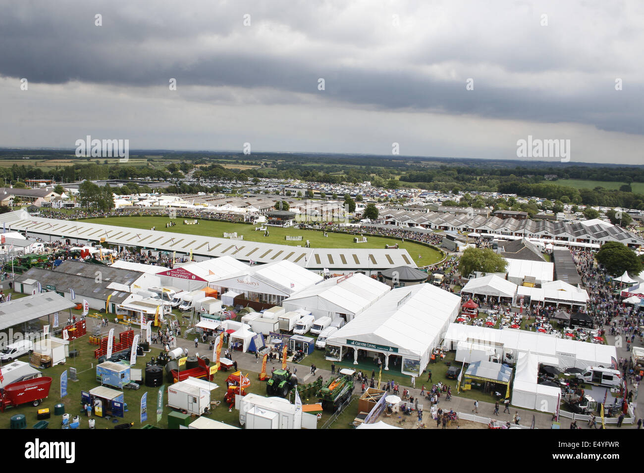 aerial view of Great Yorkshire Show, Harrogate, Yorkshire, UK Stock ...
