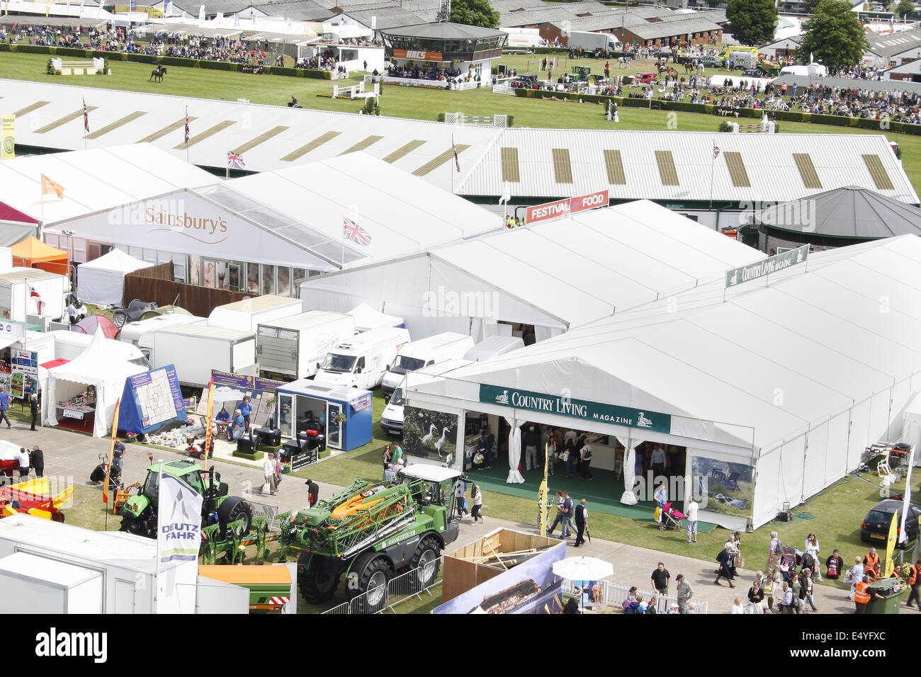 aerial view of Great Yorkshire Show, Harrogate, Yorkshire, UK Stock ...