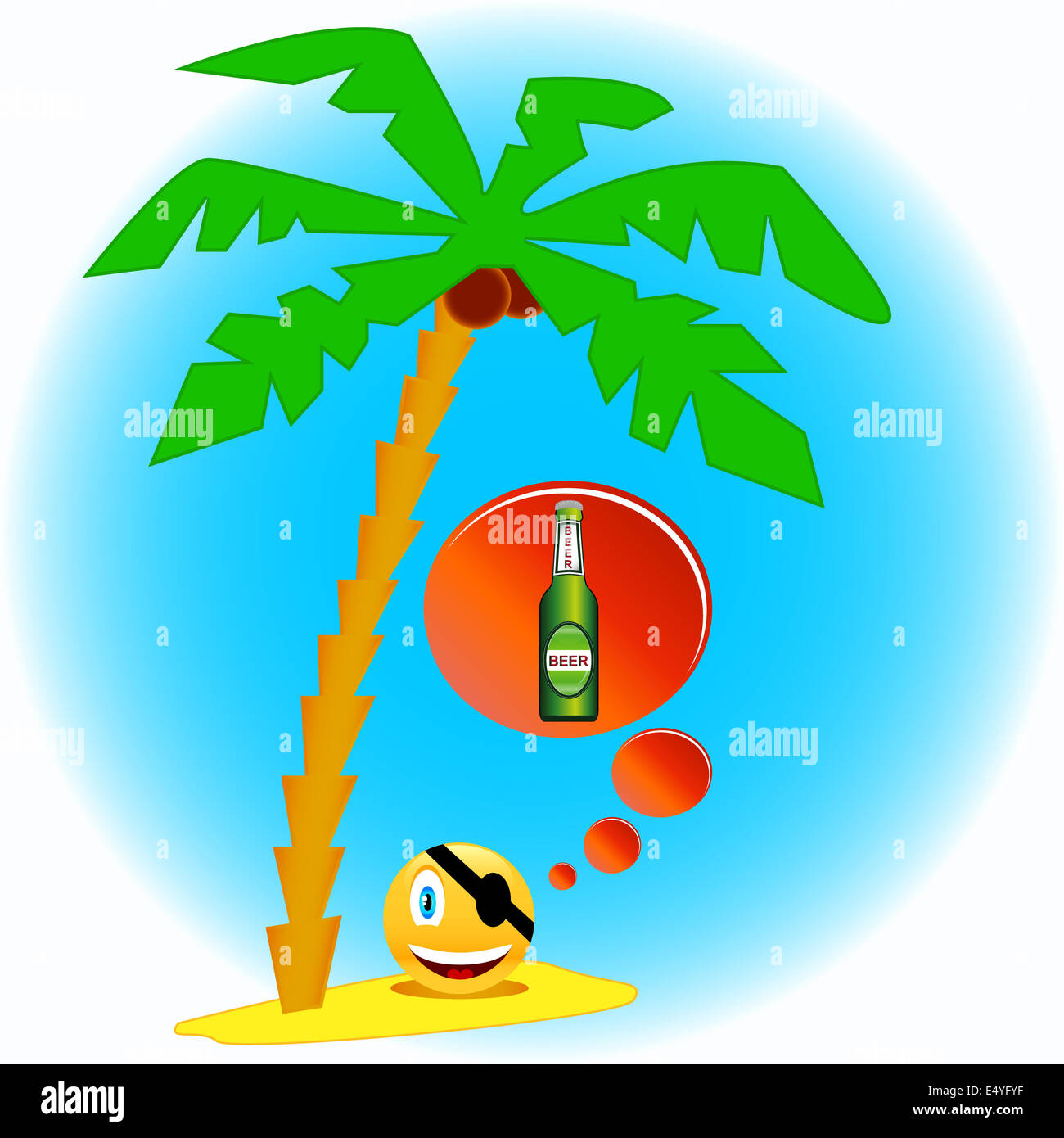 The pirate with palm Stock Photo - Alamy