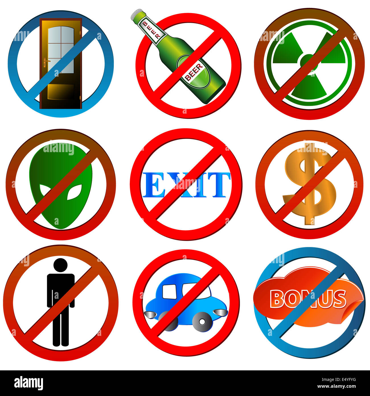 Ban logo design hi-res stock photography and images - Alamy