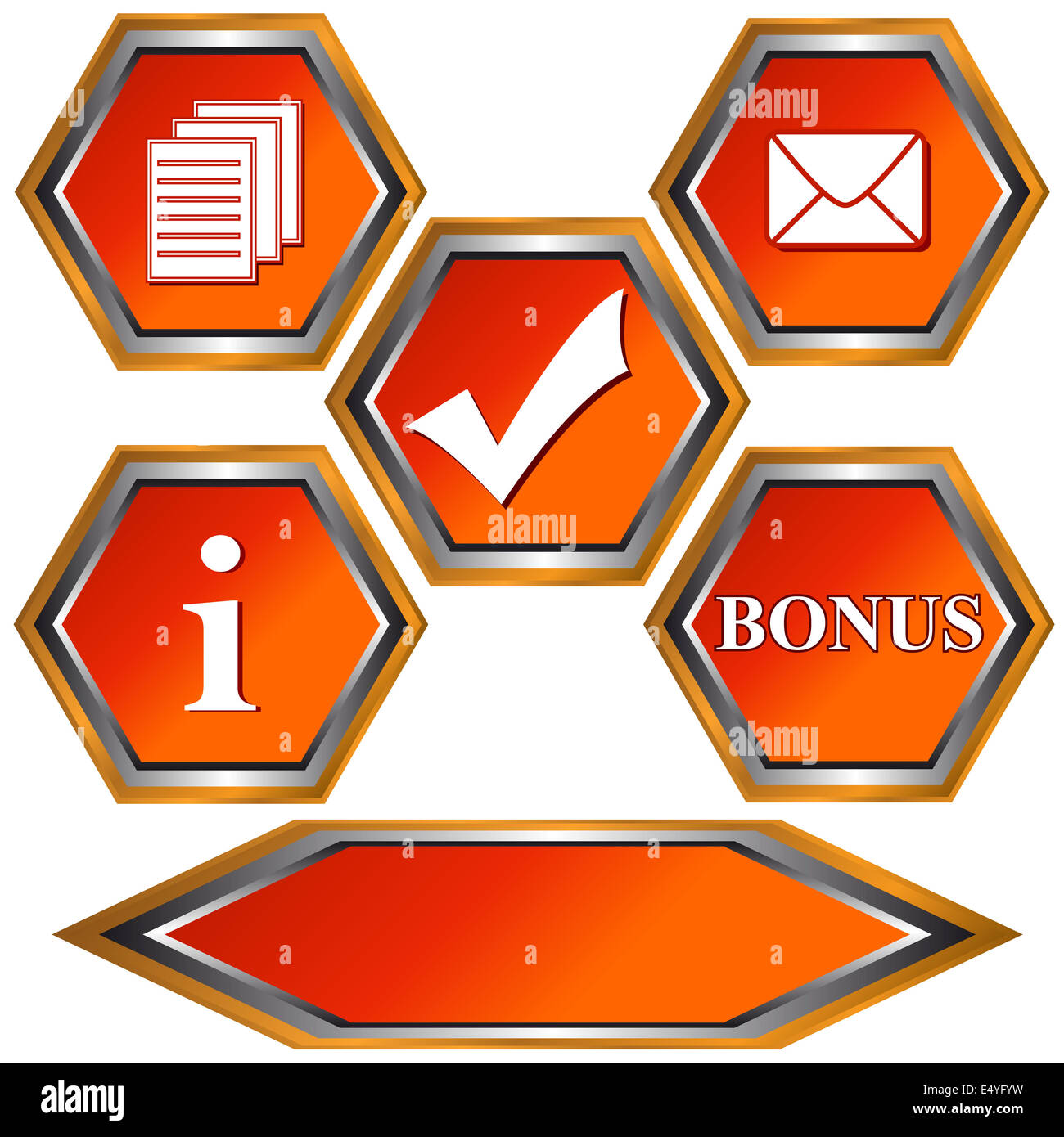 Red and white icons hi-res stock photography and images - Alamy