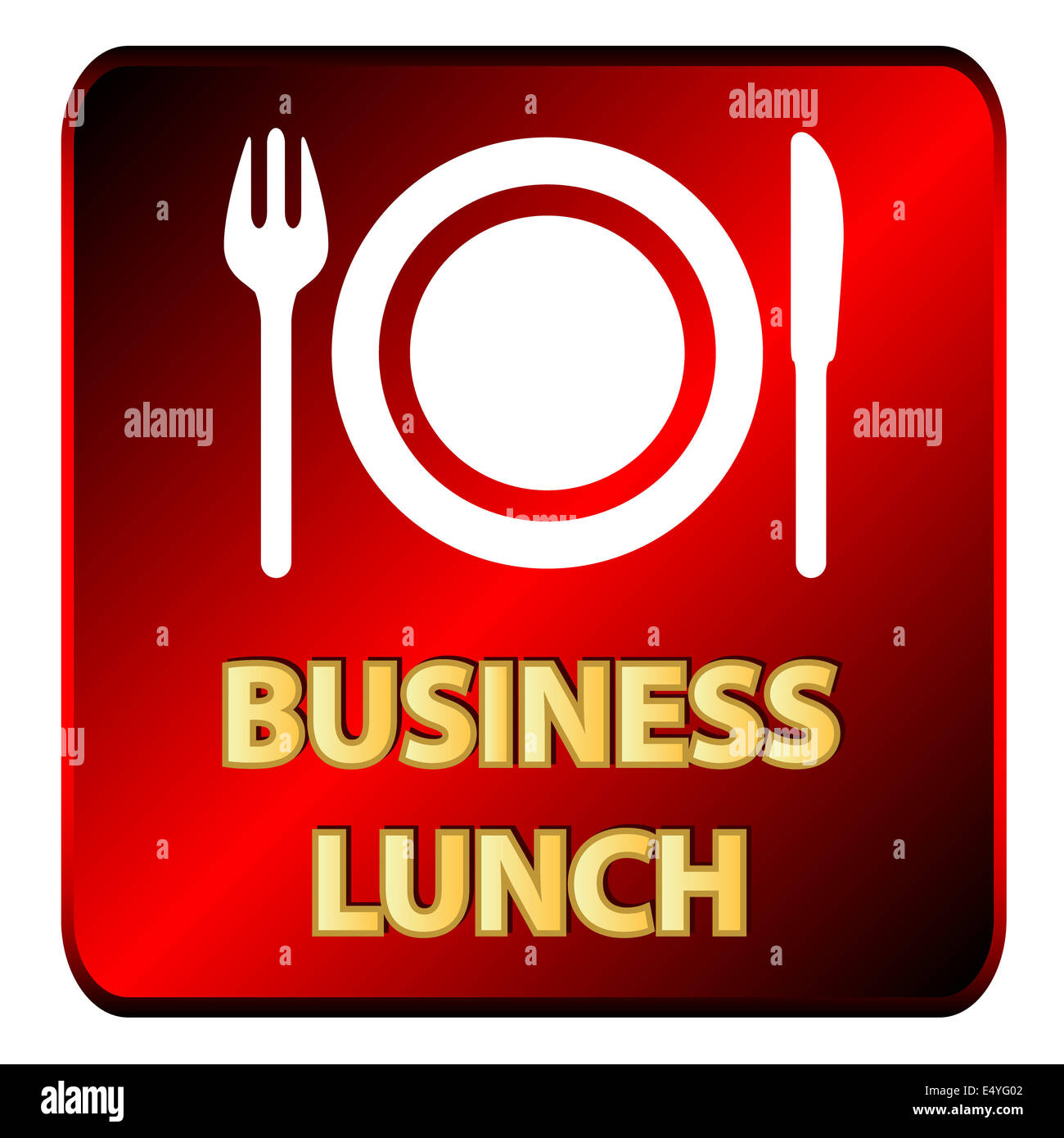 Business lunch logo Stock Photo - Alamy