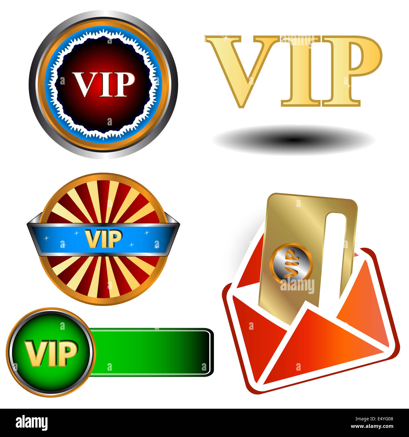 Vip icon set vector Cut Out Stock Images & Pictures - Alamy