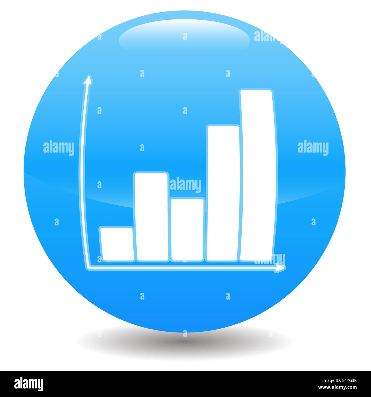Blue chart icon Stock Photo - Alamy