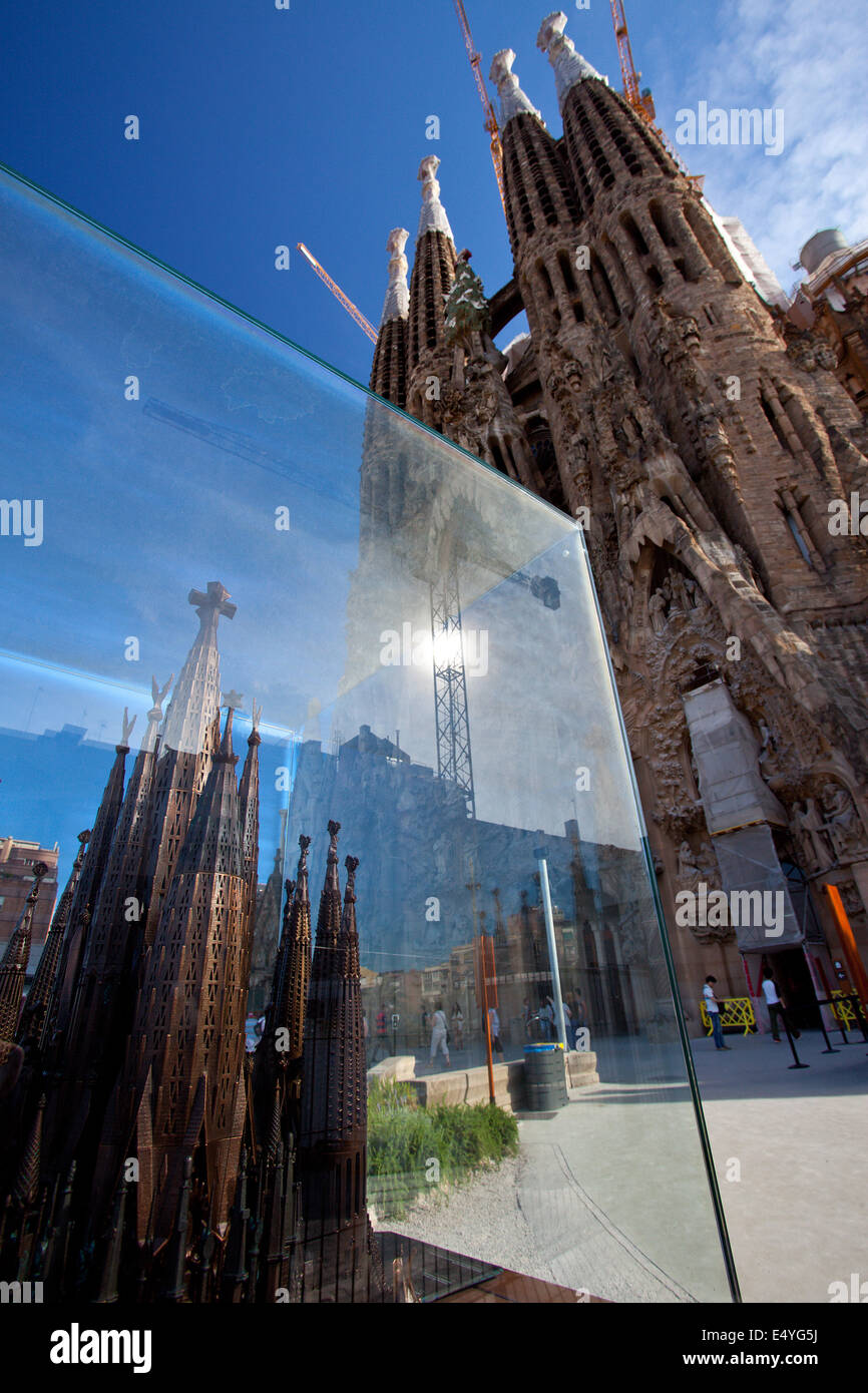 miniature copy of the La Sagrada Fam Stock Photo - Alamy