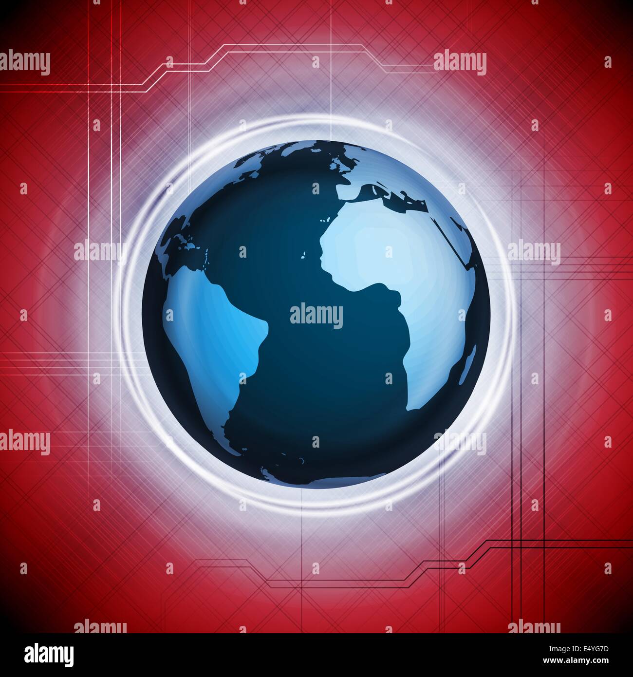 Abstract tech background with globe Stock Photo - Alamy