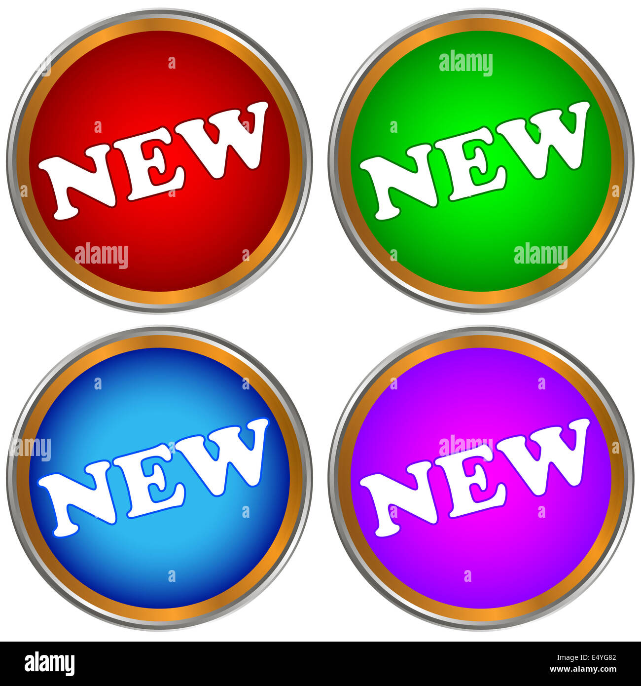 New buttons set Stock Photo - Alamy
