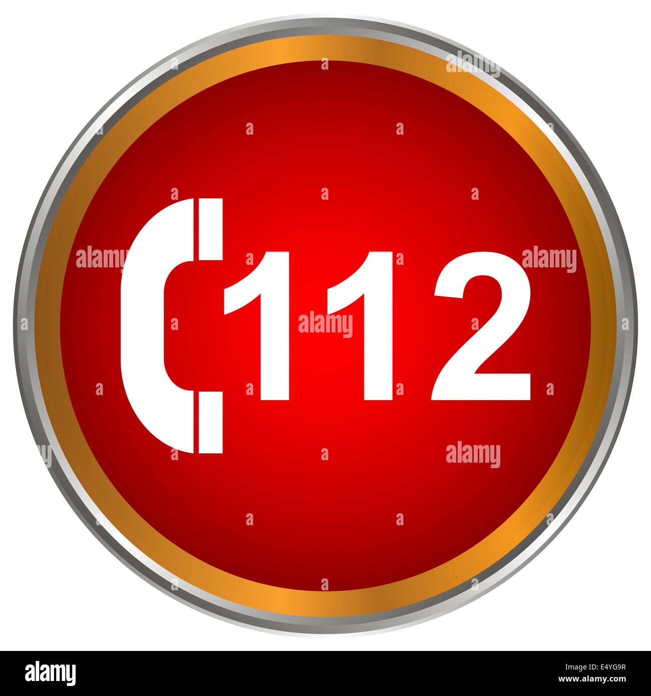 112 red icon Stock Photo - Alamy