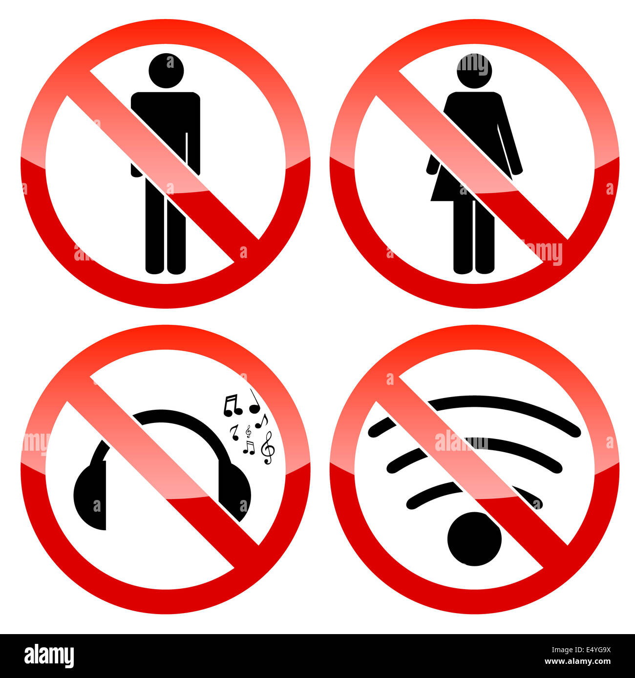 Prohibiting sign Cut Out Stock Images & Pictures - Alamy