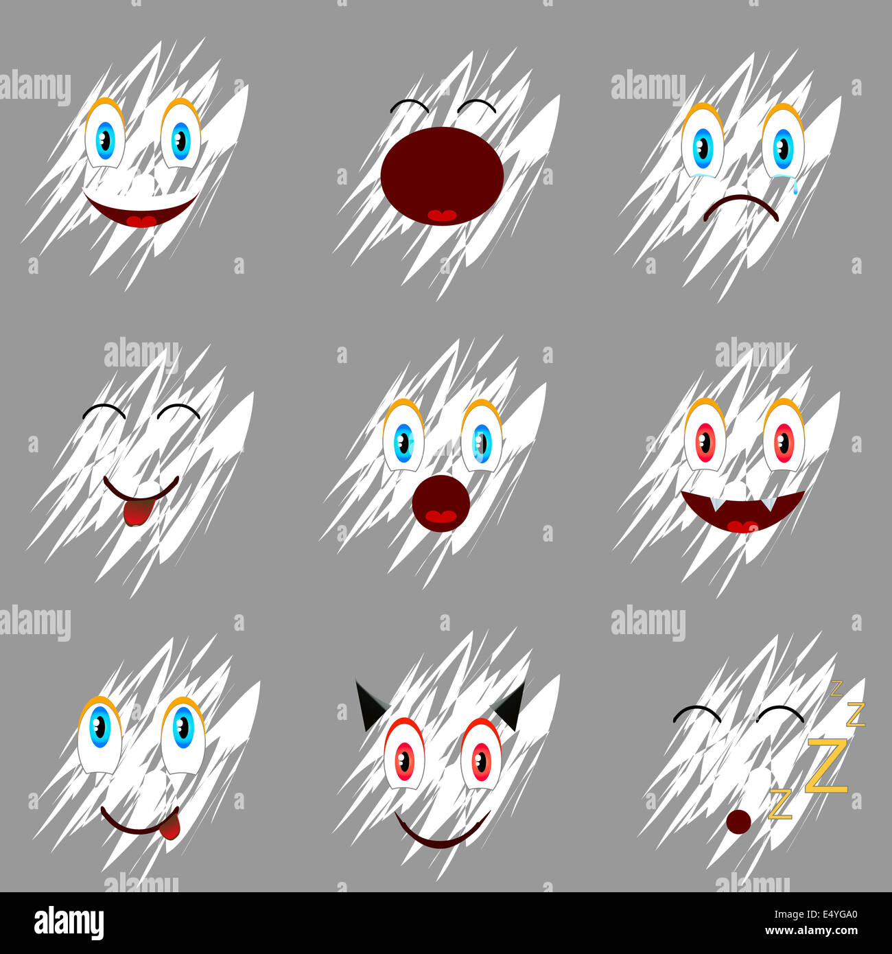 Set faces hi-res stock photography and images - Alamy