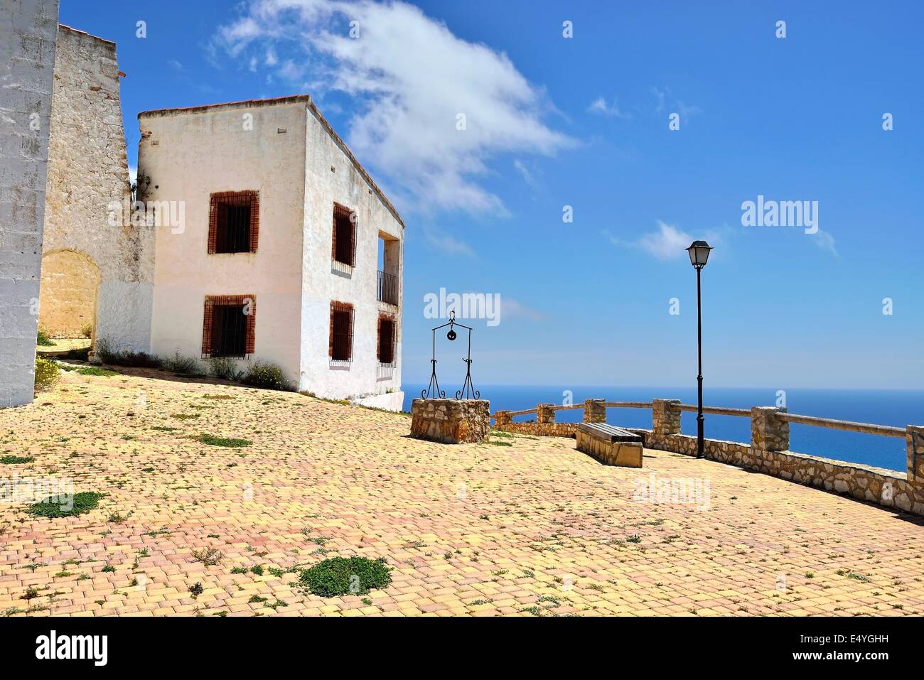 Landscape with old monastery in Spain Stock Photo - Alamy