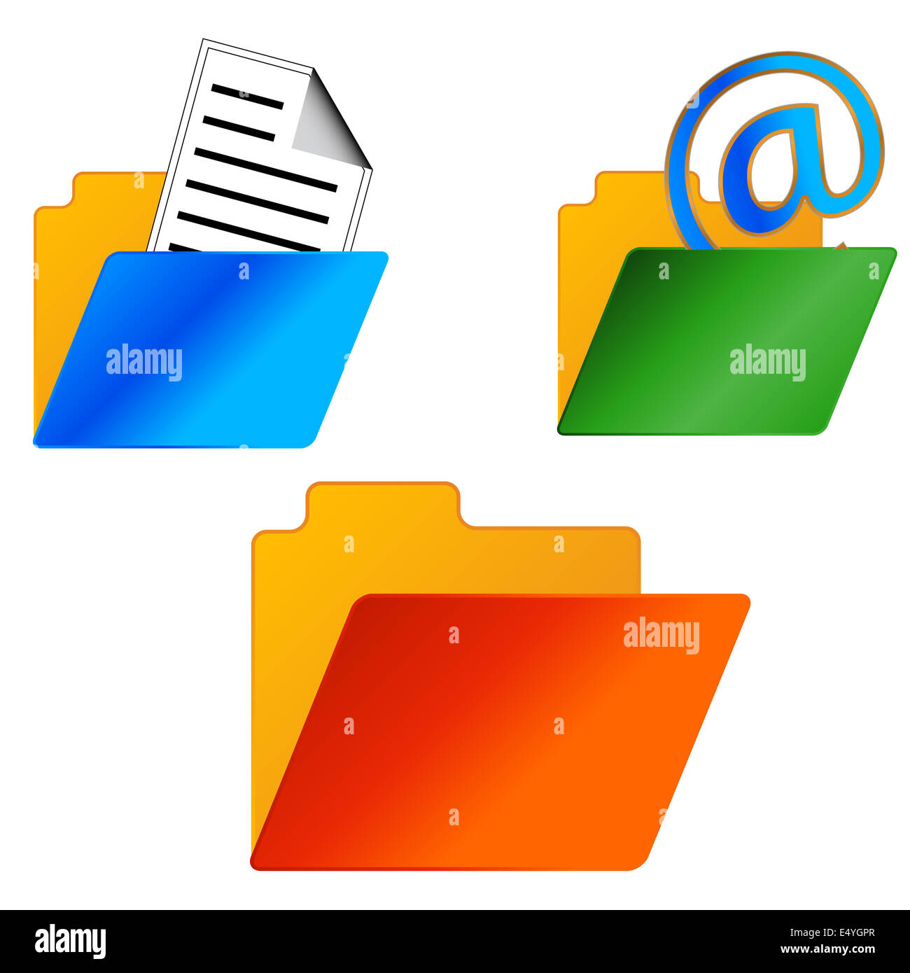 Email folders hi-res stock photography and images - Alamy