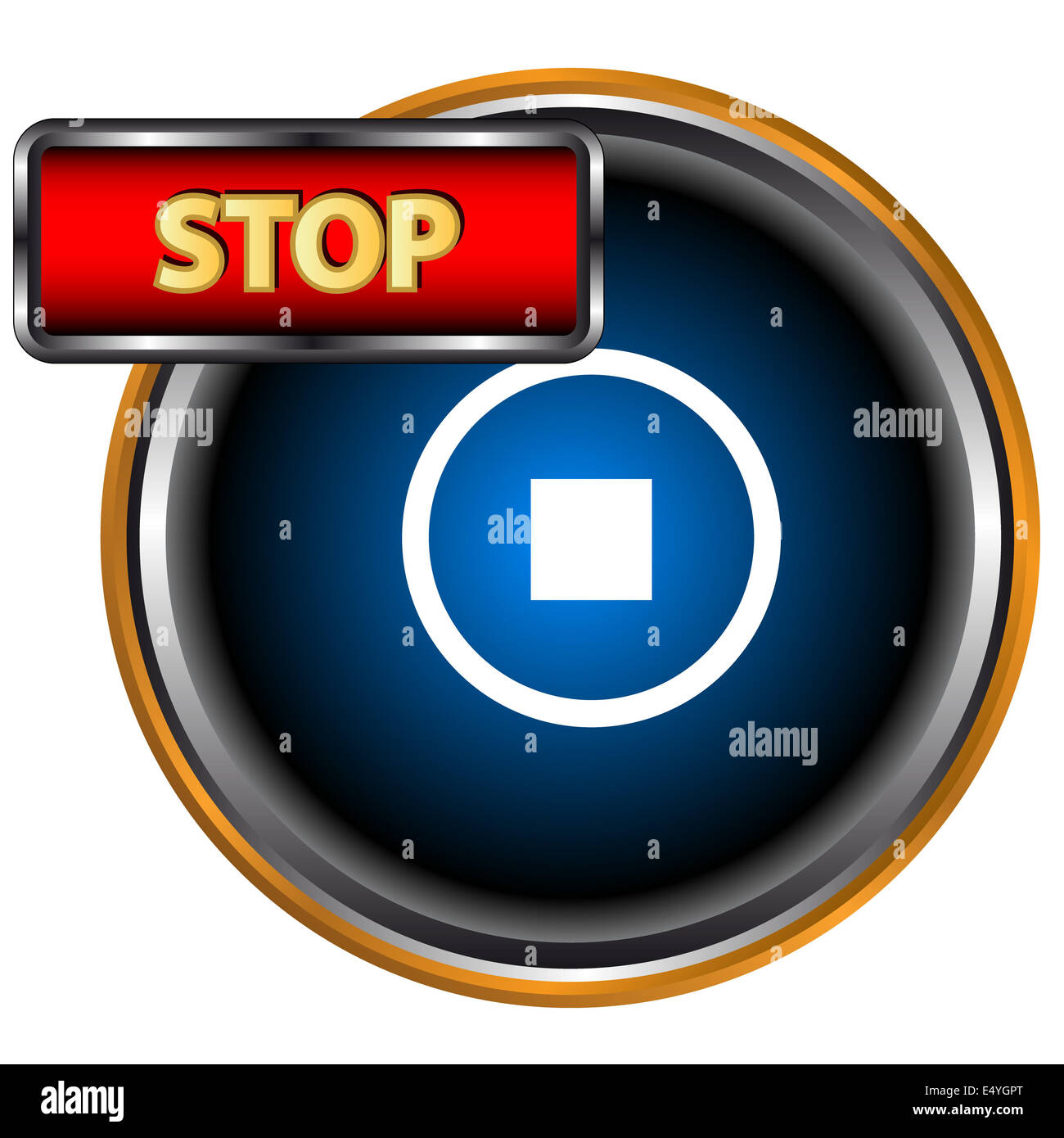 Pause stop icons Cut Out Stock Images & Pictures - Alamy