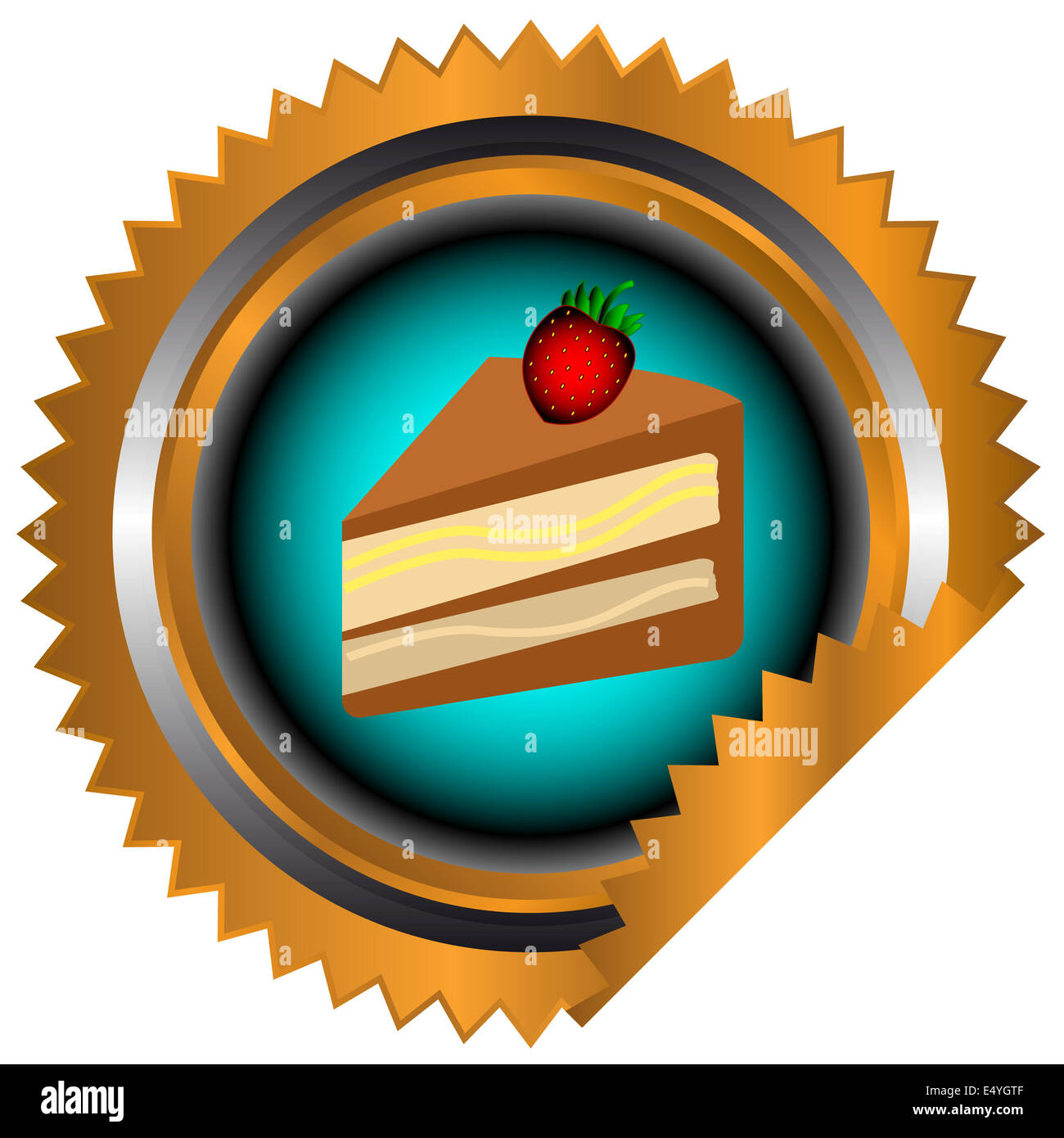 Icon of chocolate cake Stock Photo - Alamy