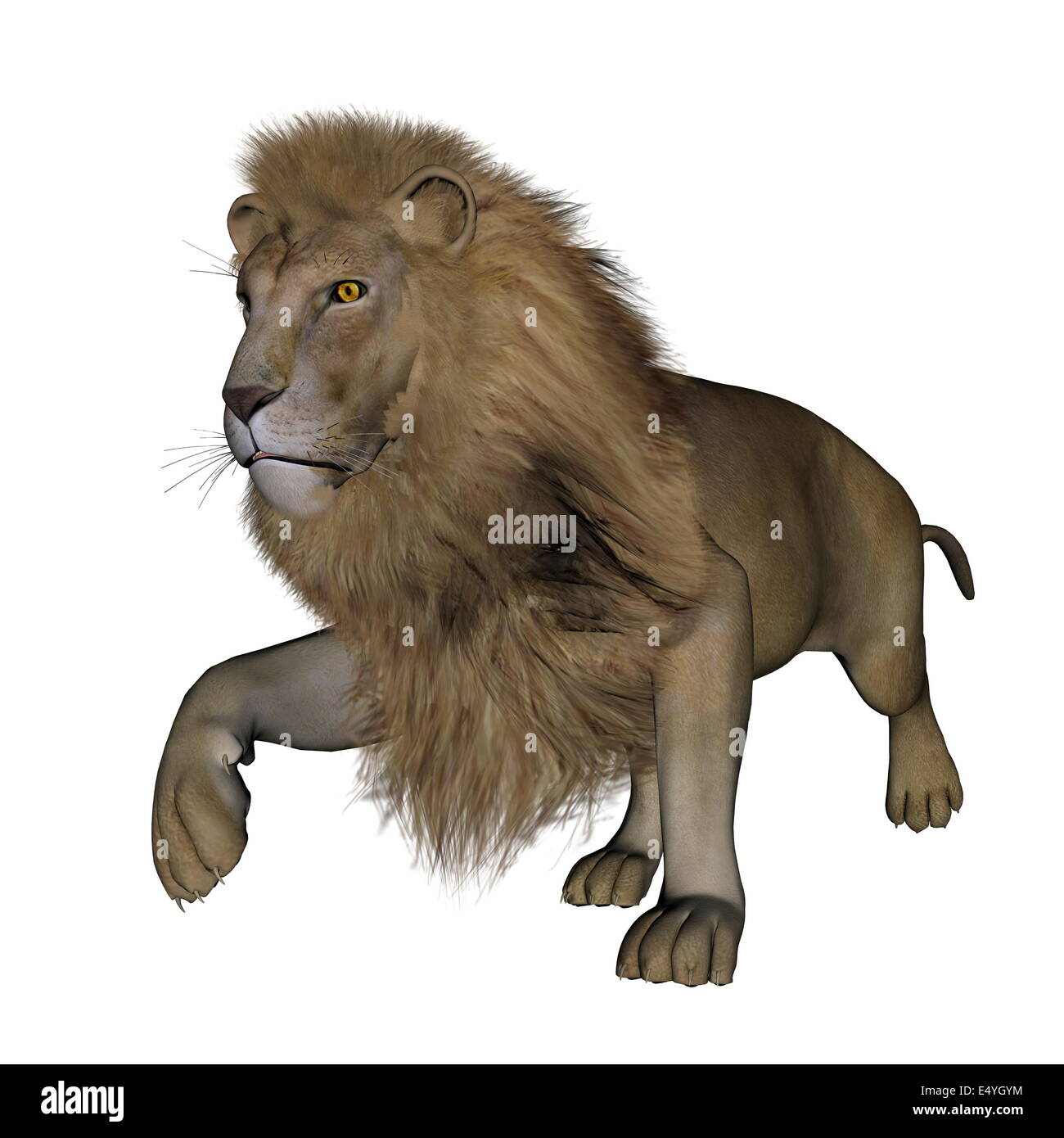Realistic lion render hi-res stock photography and images - Alamy