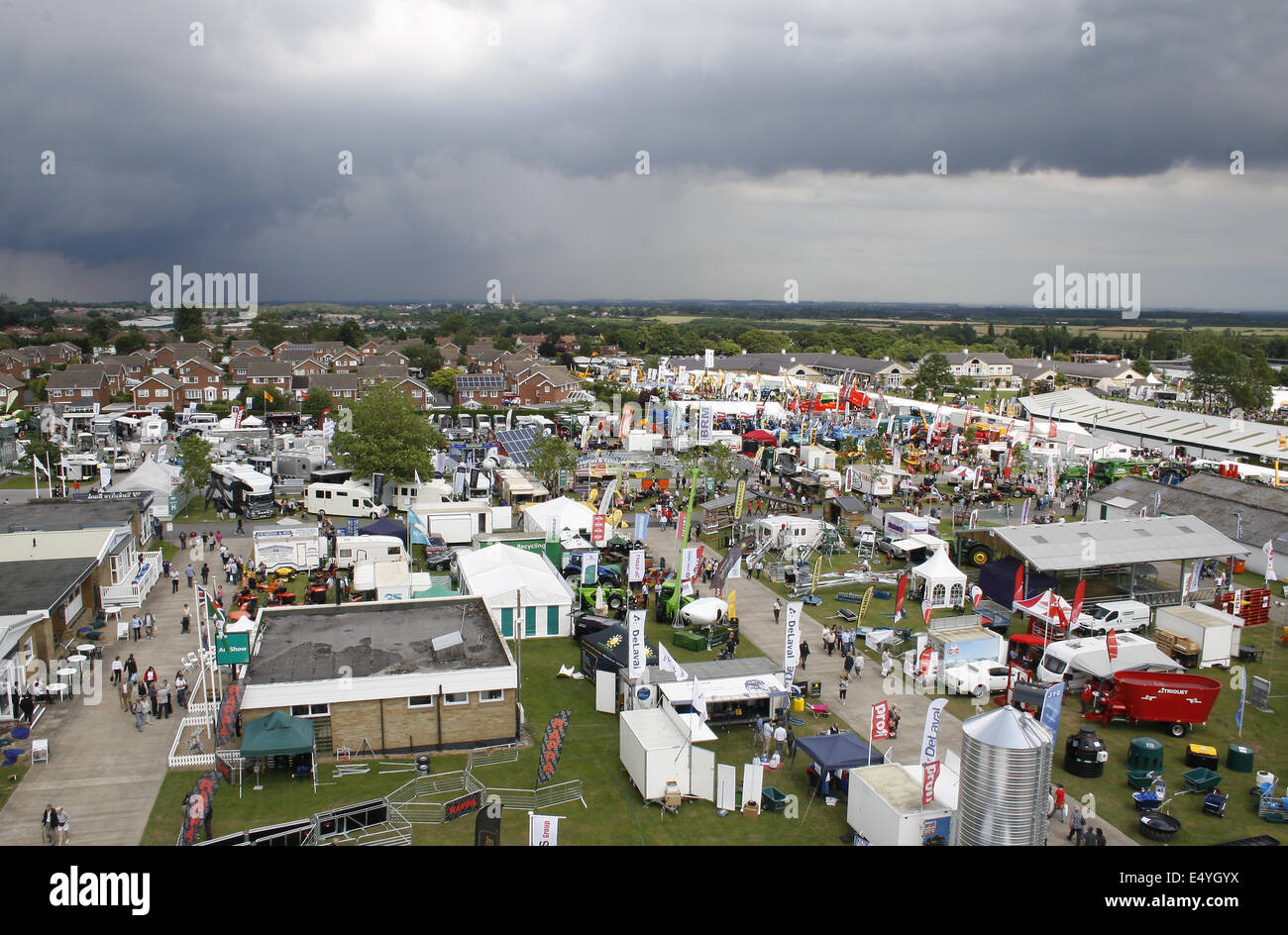 aerial view of Great Yorkshire Show, Harrogate, Yorkshire, UK Stock ...
