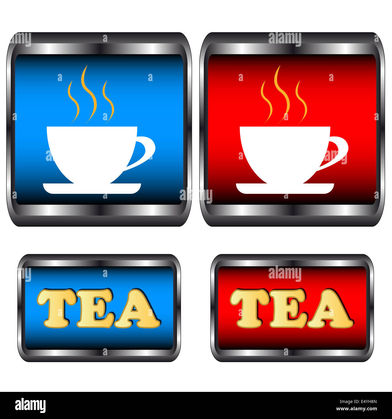 Cup tea set icons hi-res stock photography and images - Alamy