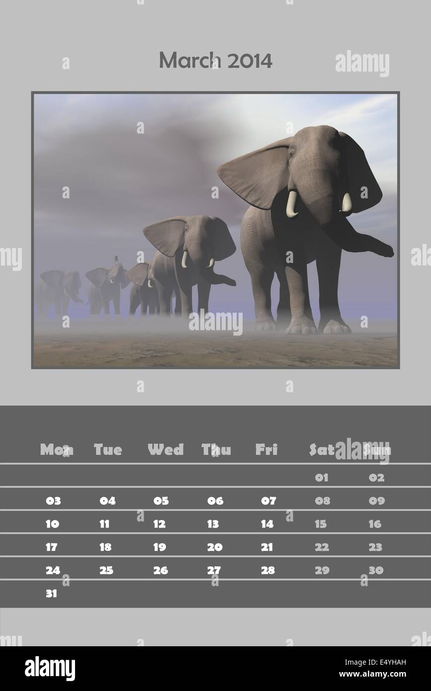 Safari calendar hi-res stock photography and images - Alamy