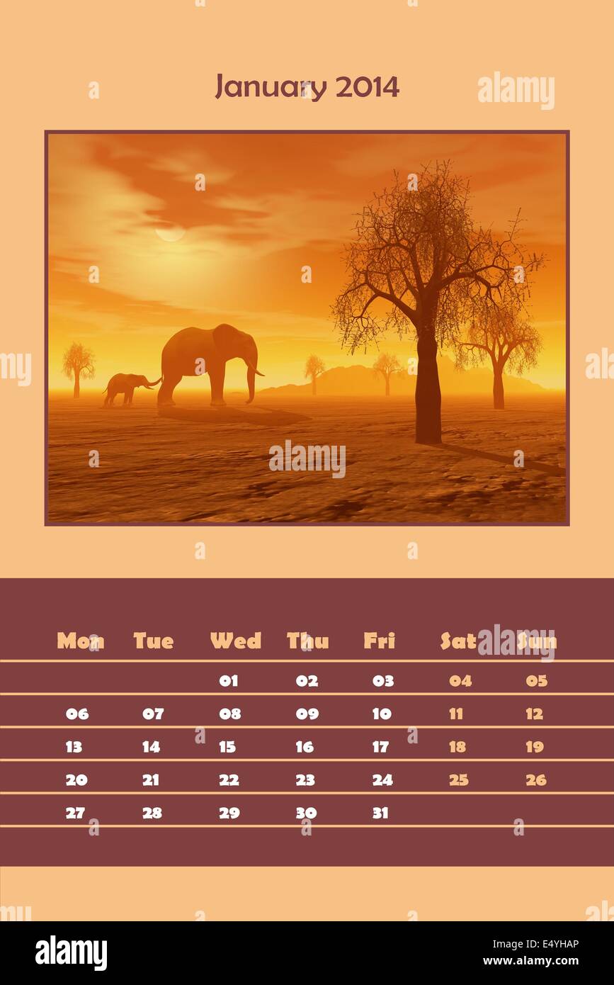Safari calendar hi-res stock photography and images - Alamy