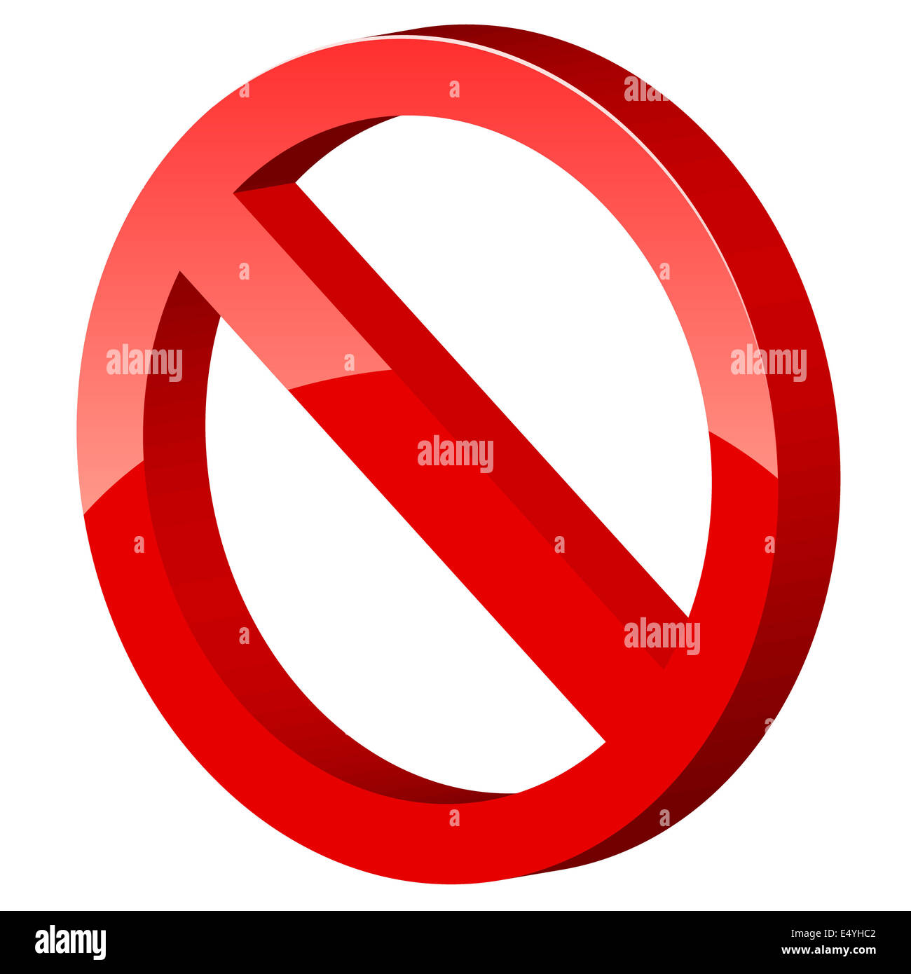 3d forbidden sign Stock Photo - Alamy